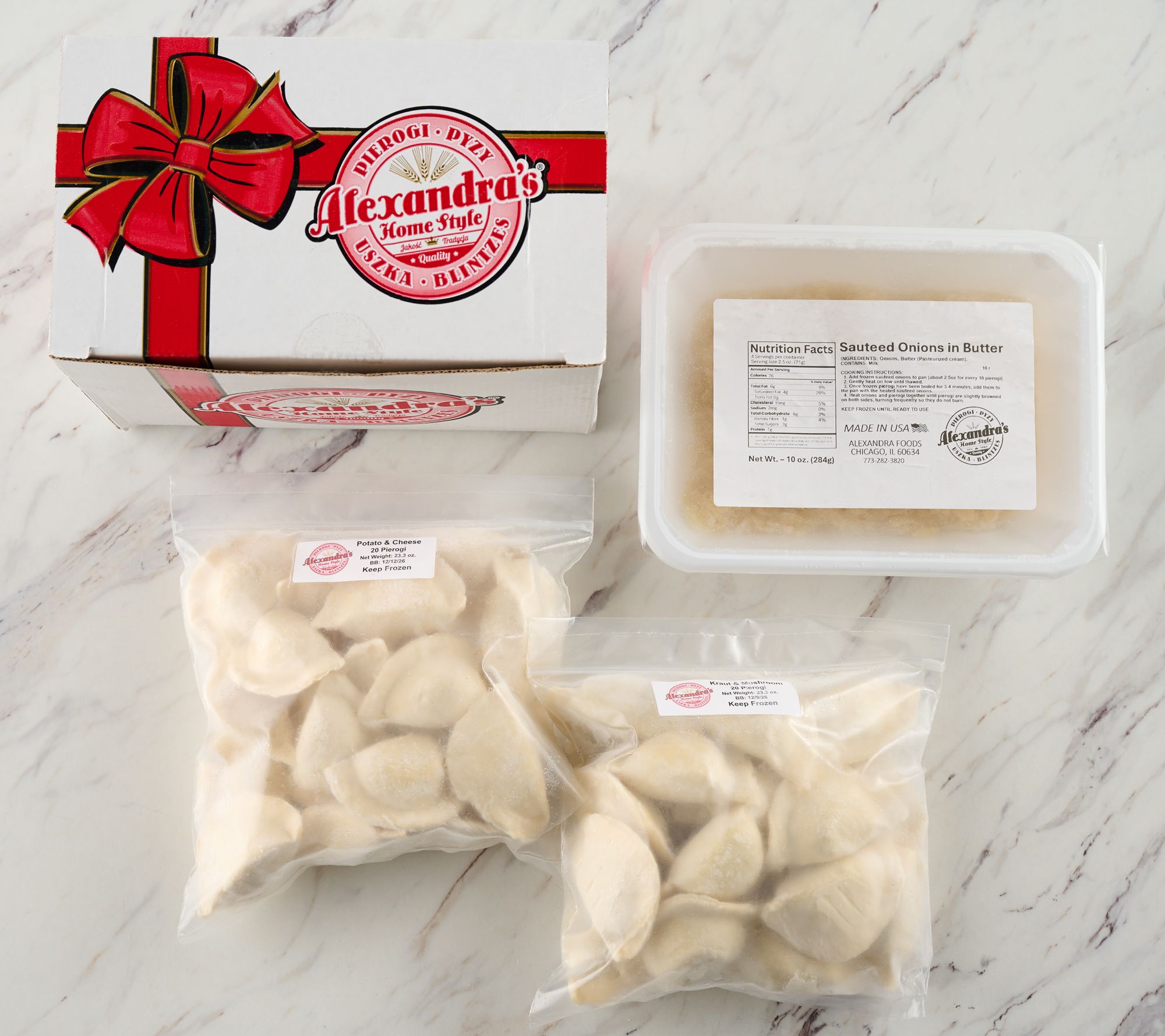 Alexandra (40ct) 1oz Pierogi & 10oz Sweet Onions - QVC.com