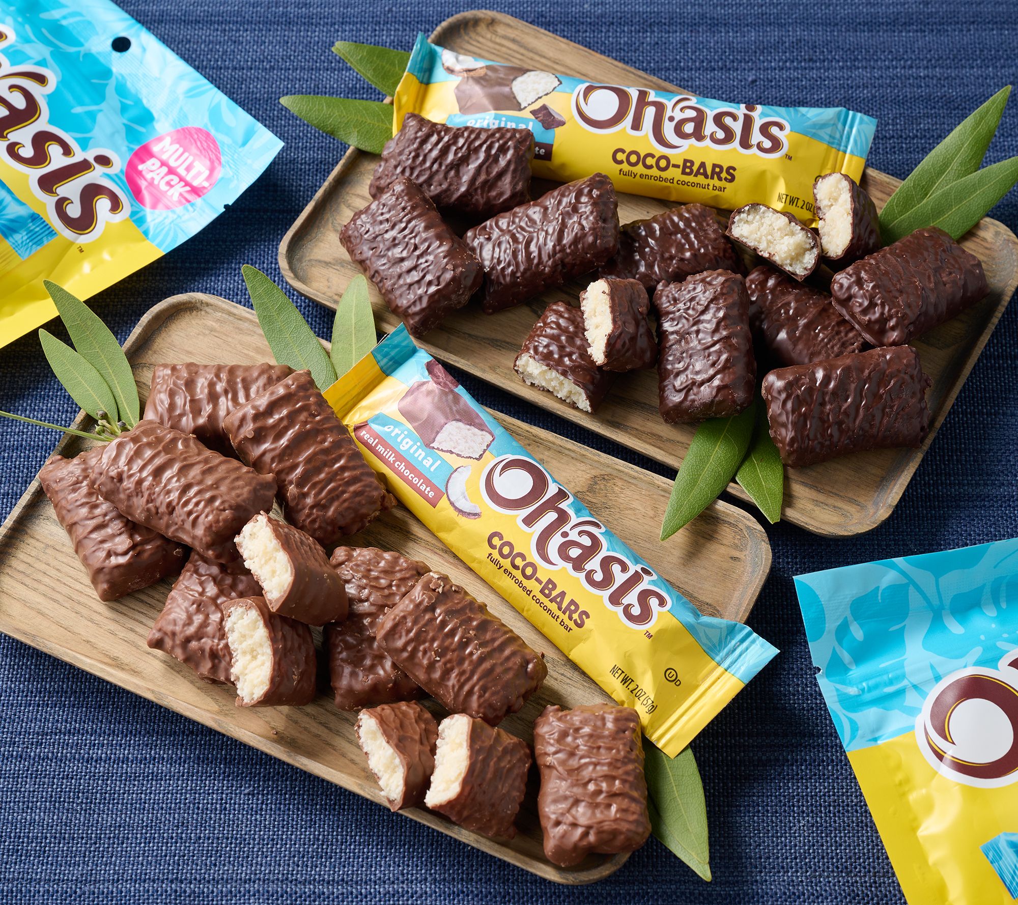 Oh!asis 24 Count Milk or Dark Chocolate Coconut Bars - QVC.com