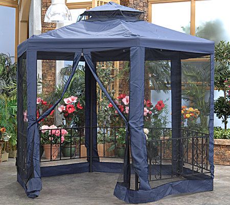 Hexagonal Gazebo with Vented Roof - QVC.com