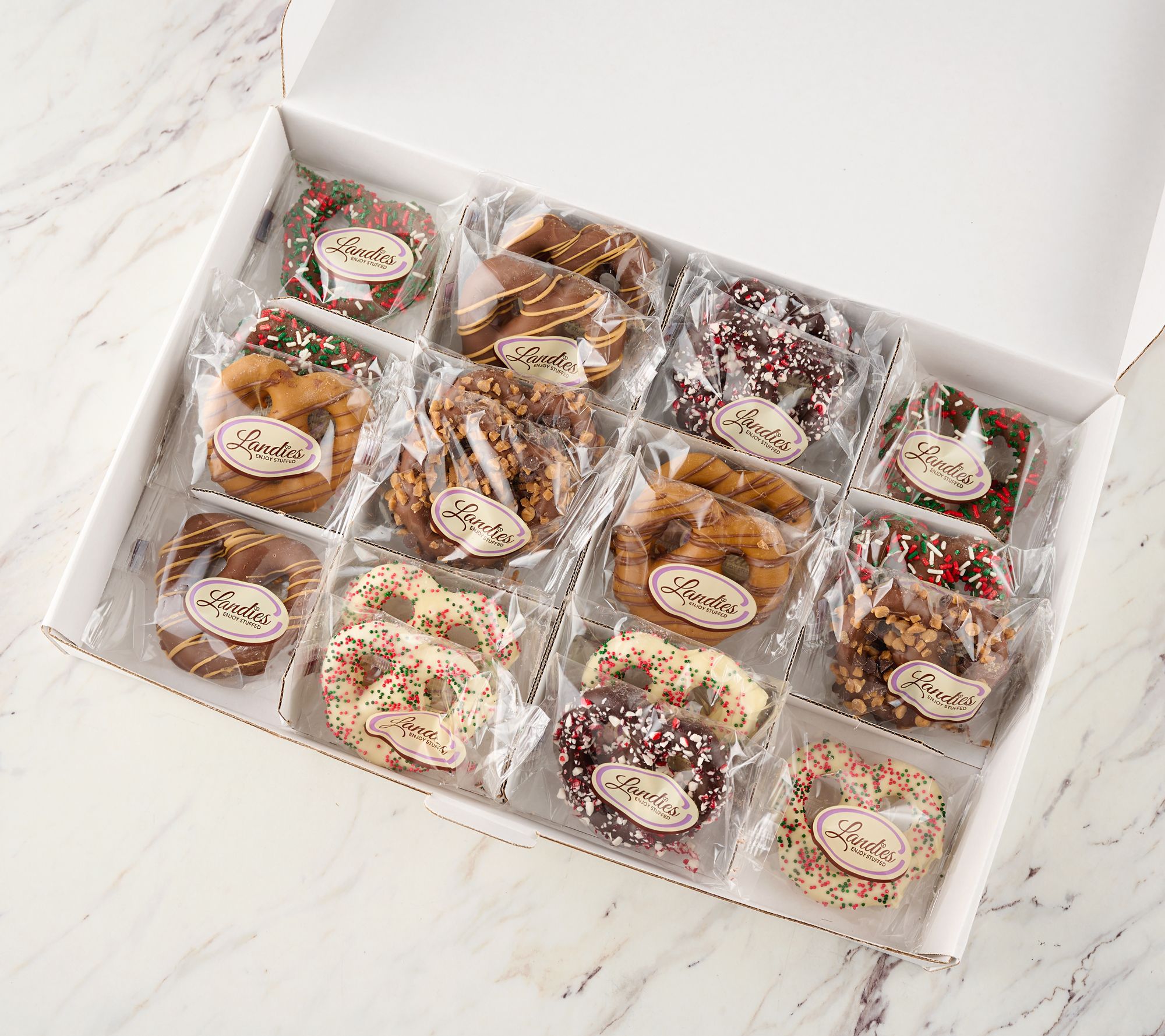 Landies Candies 20pc Double Drenched Pretzels with Duets - QVC.com