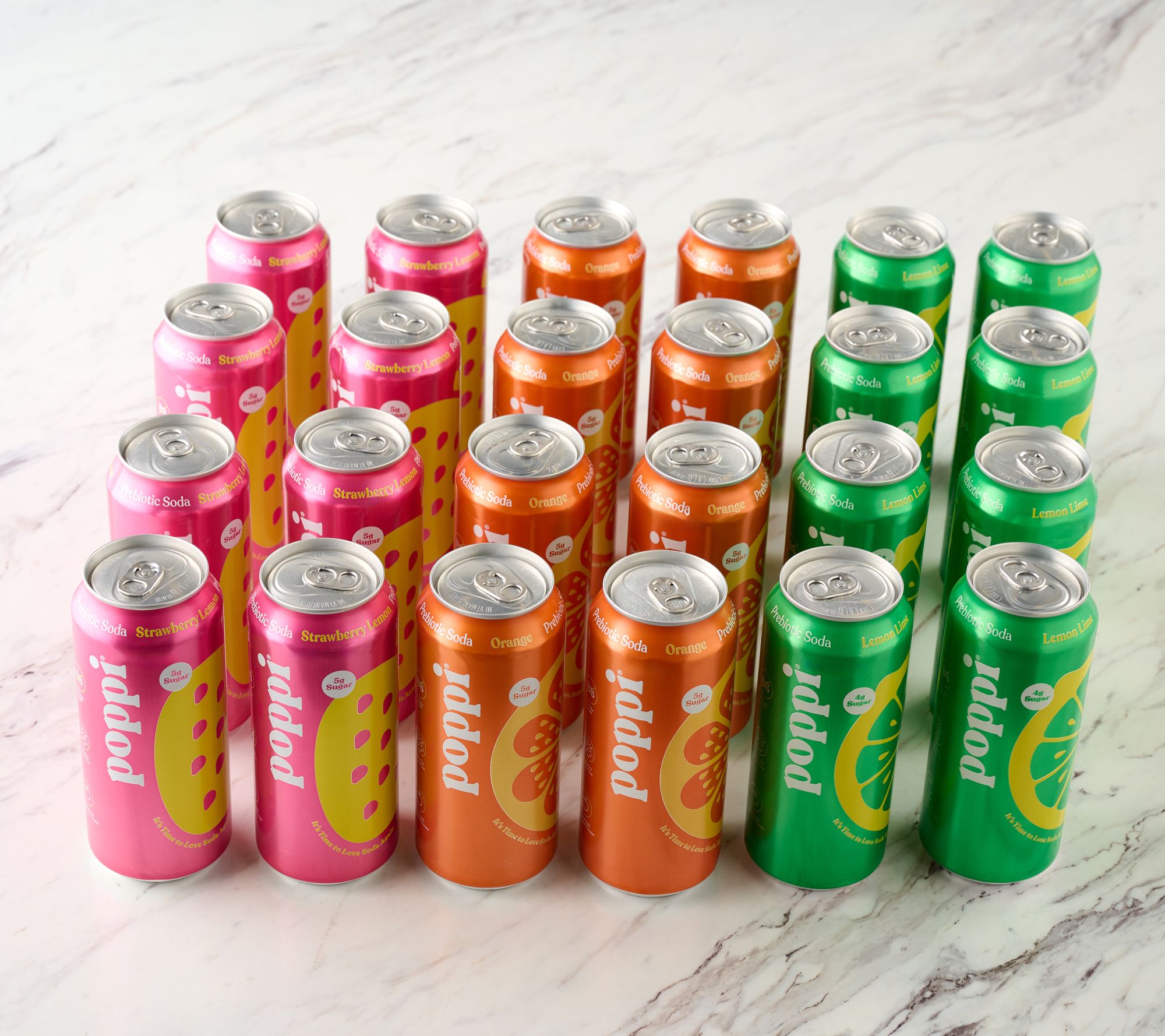 Poppi (24)16oz XL Cans of 5g Sugar Prebiotic Soda - QVC.com