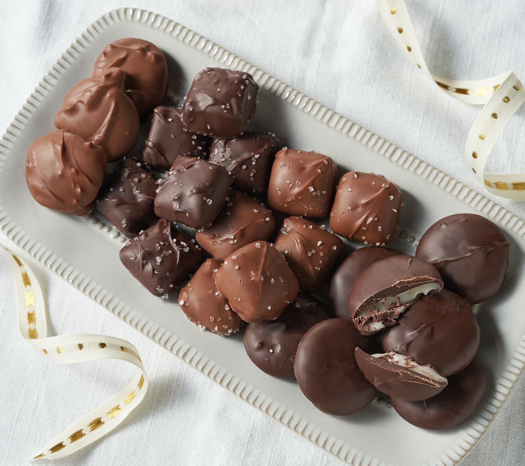 Sanders Fine Chocolates Set of 4 Metallic Holiday Boxes - QVC.com