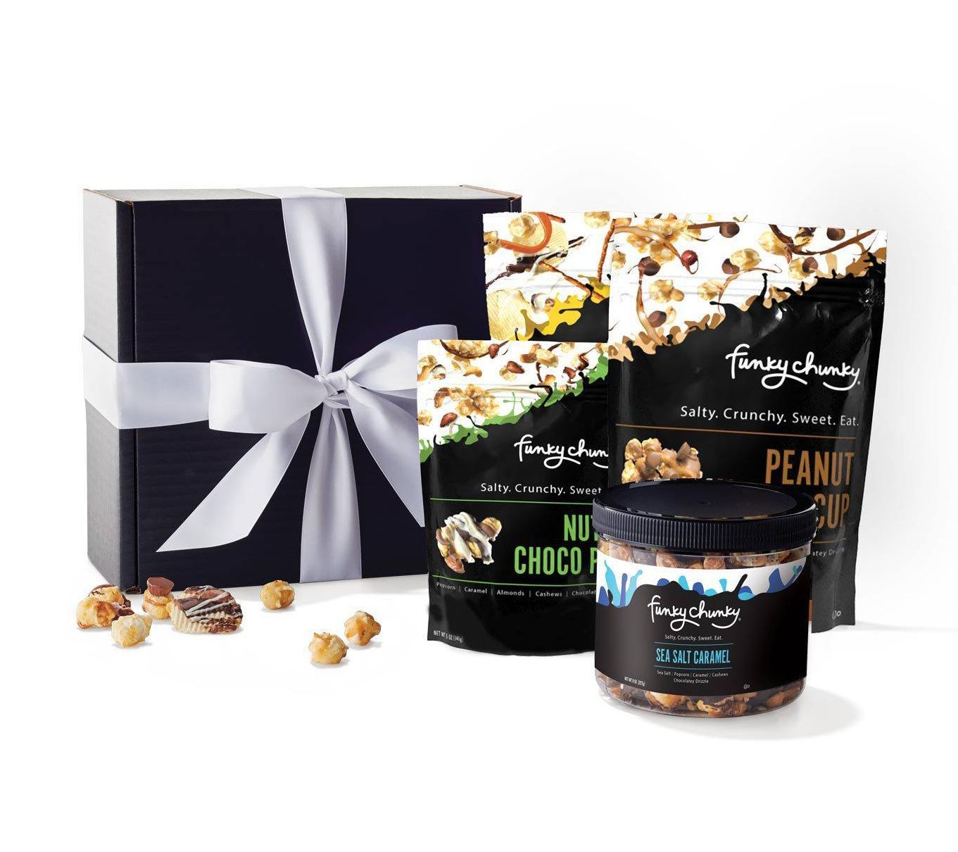 Ships 11/4 Funky Chunky The Choir Gourmet Popcorn Gift Box - QVC.com