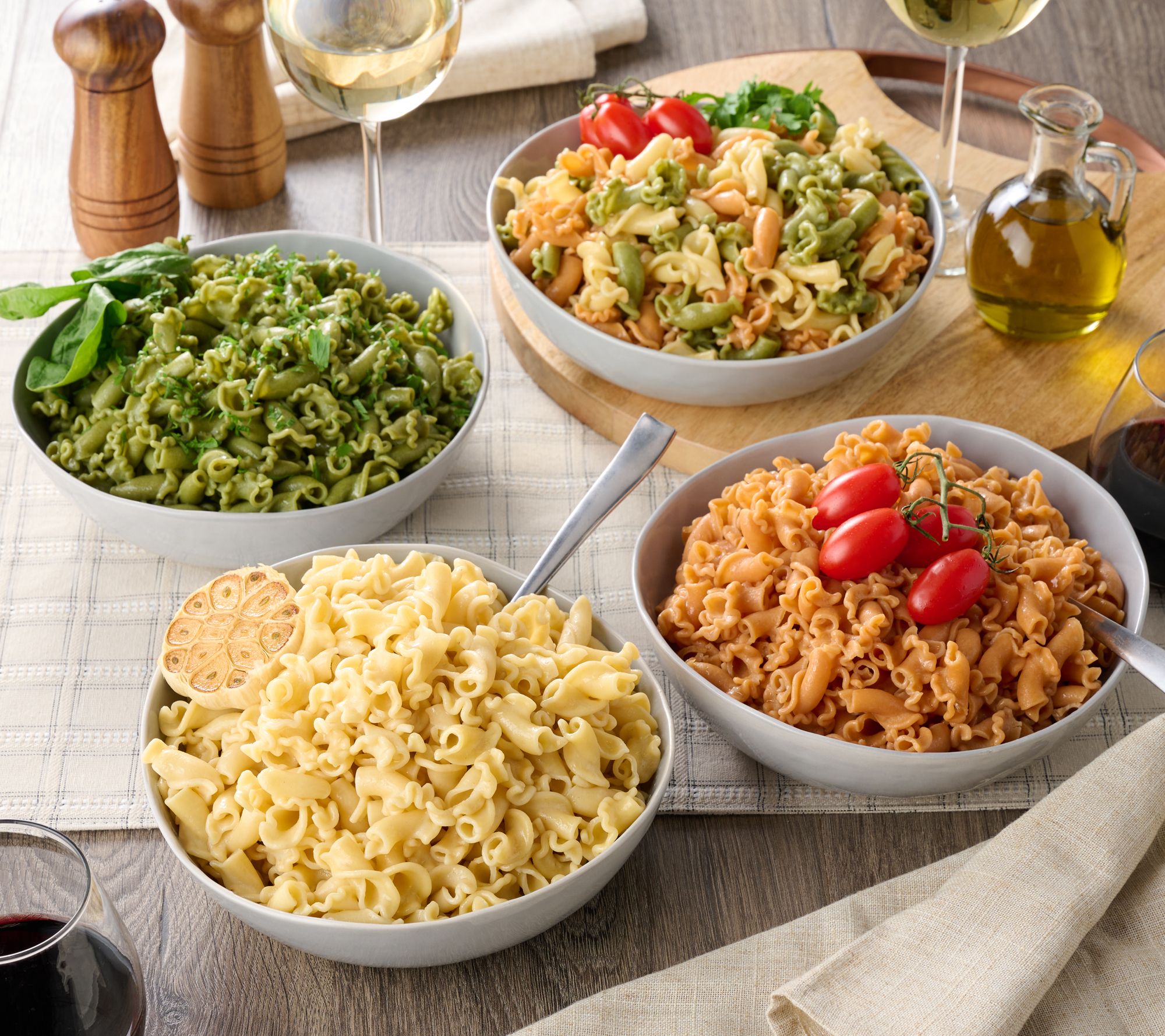 Plentiful Pantry (4) 12 oz Packs Campanelle Pasta Variety - QVC.com