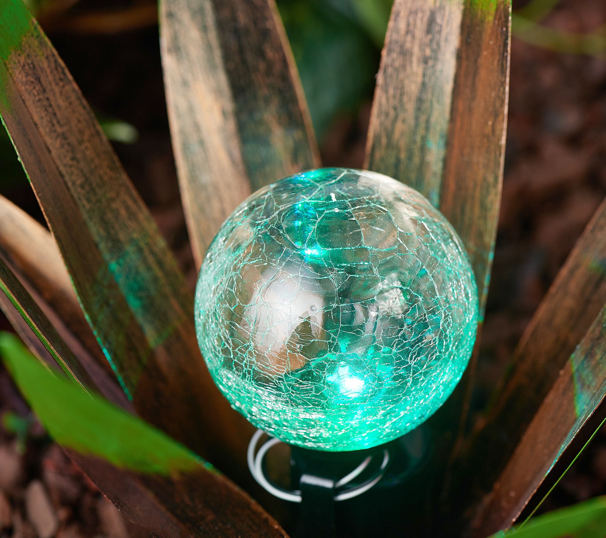 Garden Reflections 19" Illuminated Flower w/ Color Morphing Light - QVC.com