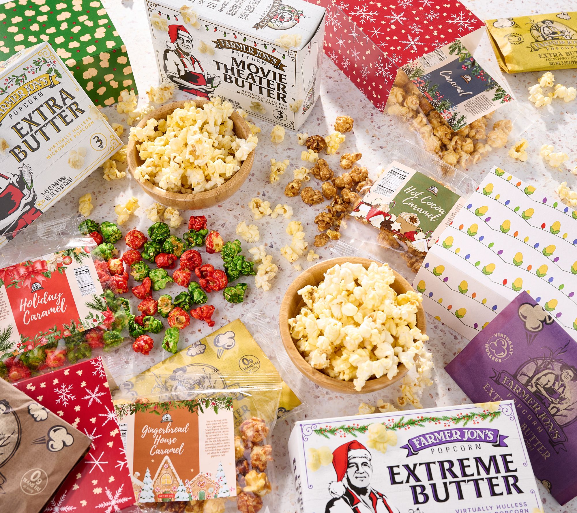 Farmer Jon's Best of Popcorn Stocking Stuffer Sampler - QVC.com