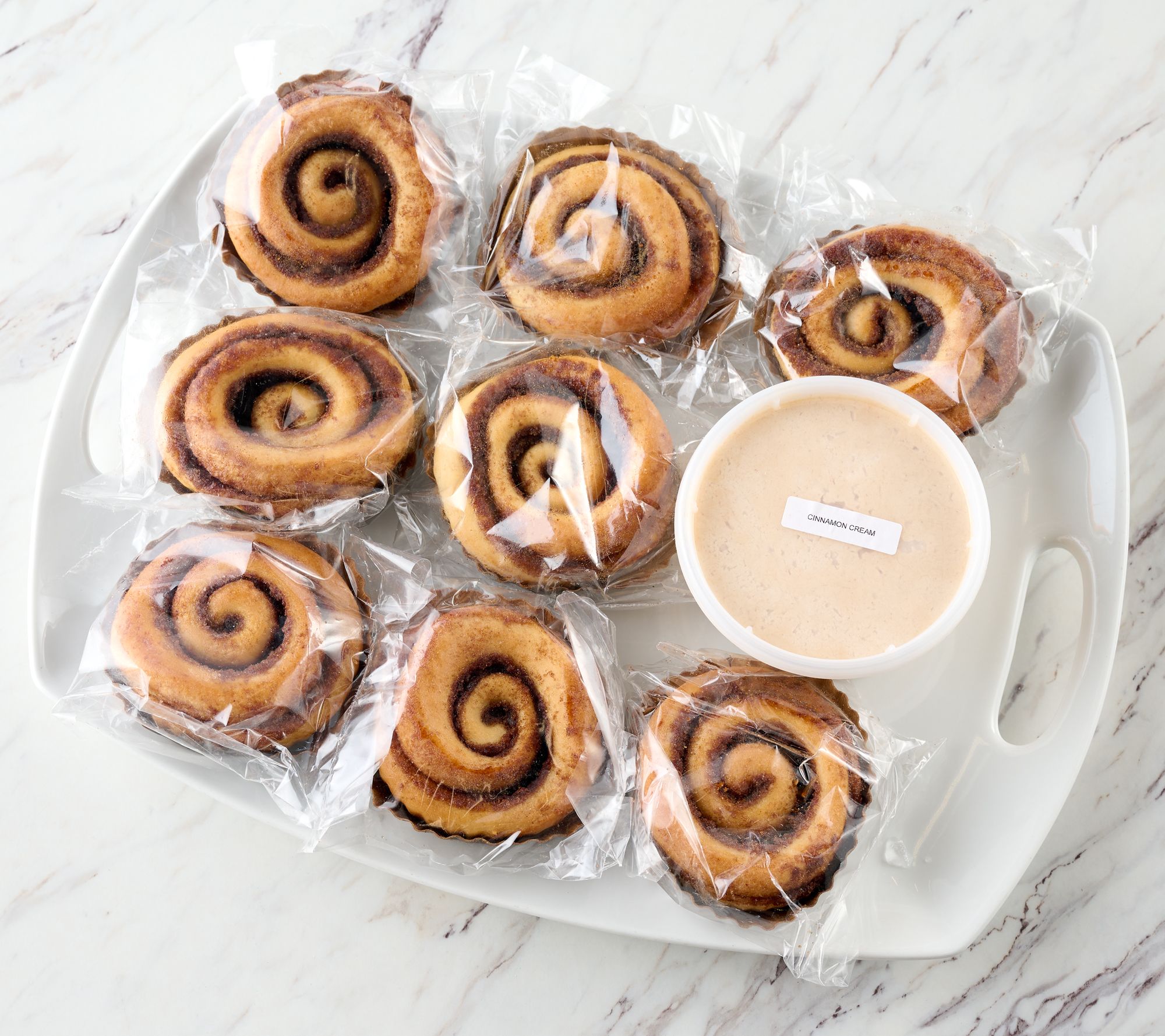 CinnaMom Bakery (8) 6.5oz Individually Wrapped Cinnamon Rolls - QVC.com