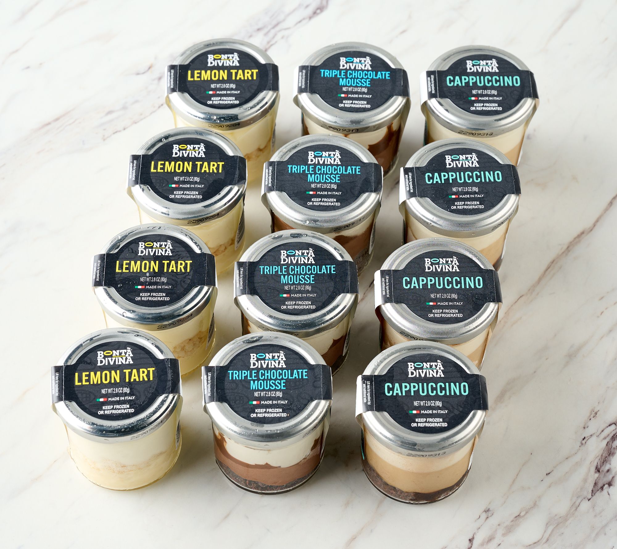Bonta Divina 12 Gourmet Layered Italian Dessert Jars - QVC.com