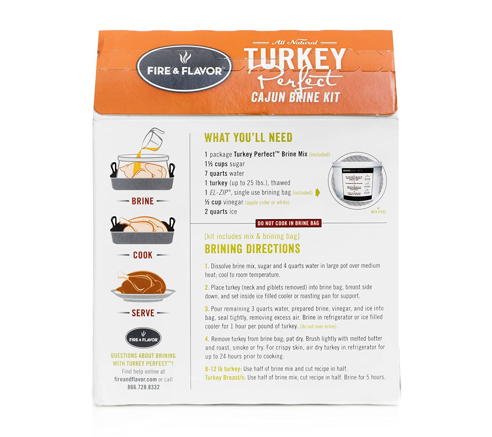 Fire & Flavor Turkey Perfect Cajun Brine Kit - QVC.com