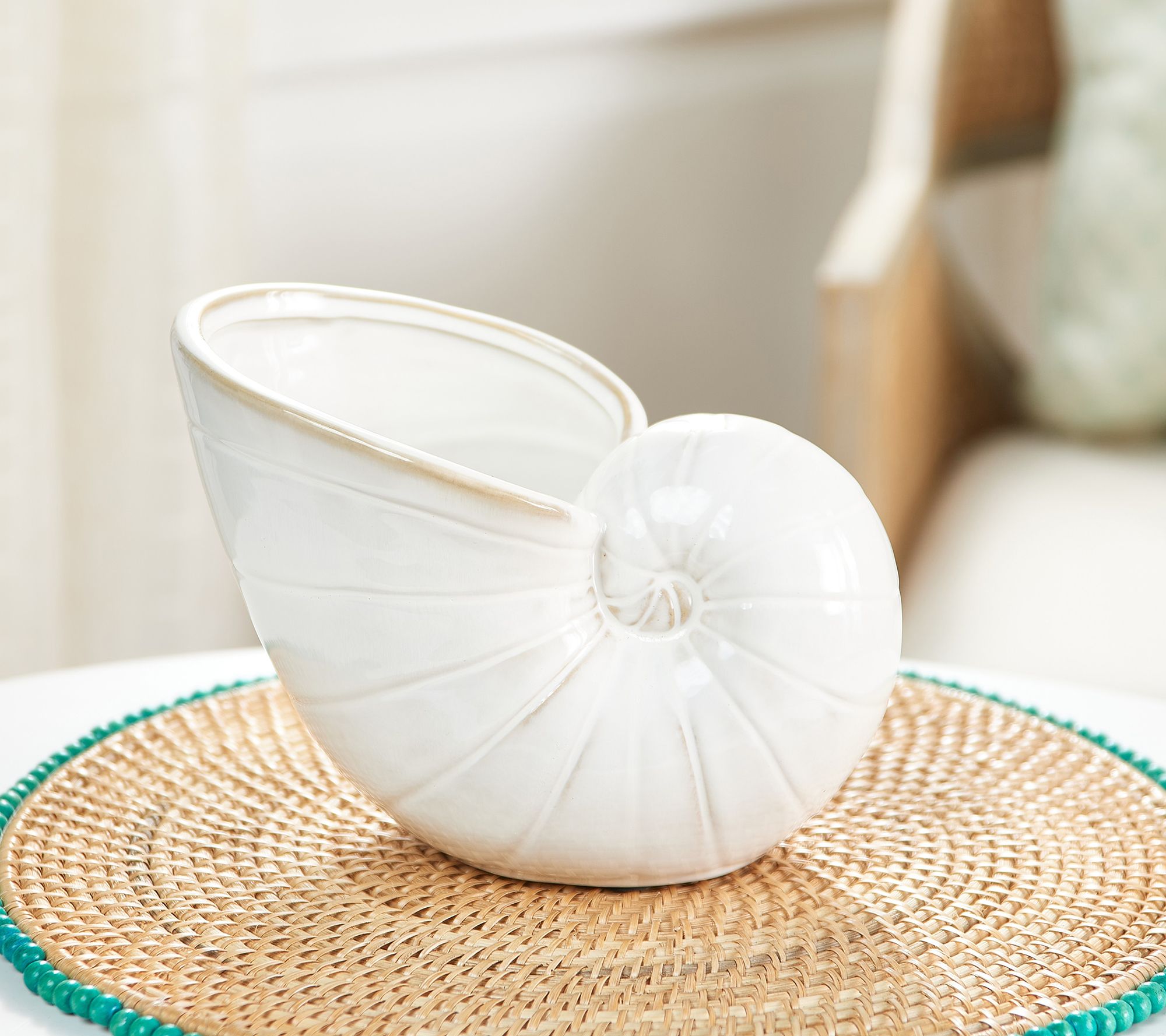 "As Is" Barbara King 8.5" Glazed Ceramic Seashell Planter - QVC.com