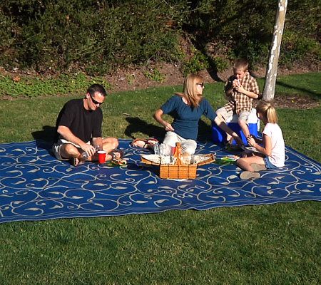 Leaf Design 6x9 ft. Reversible Outdoor Mat by Royal Sun Mats - QVC.com