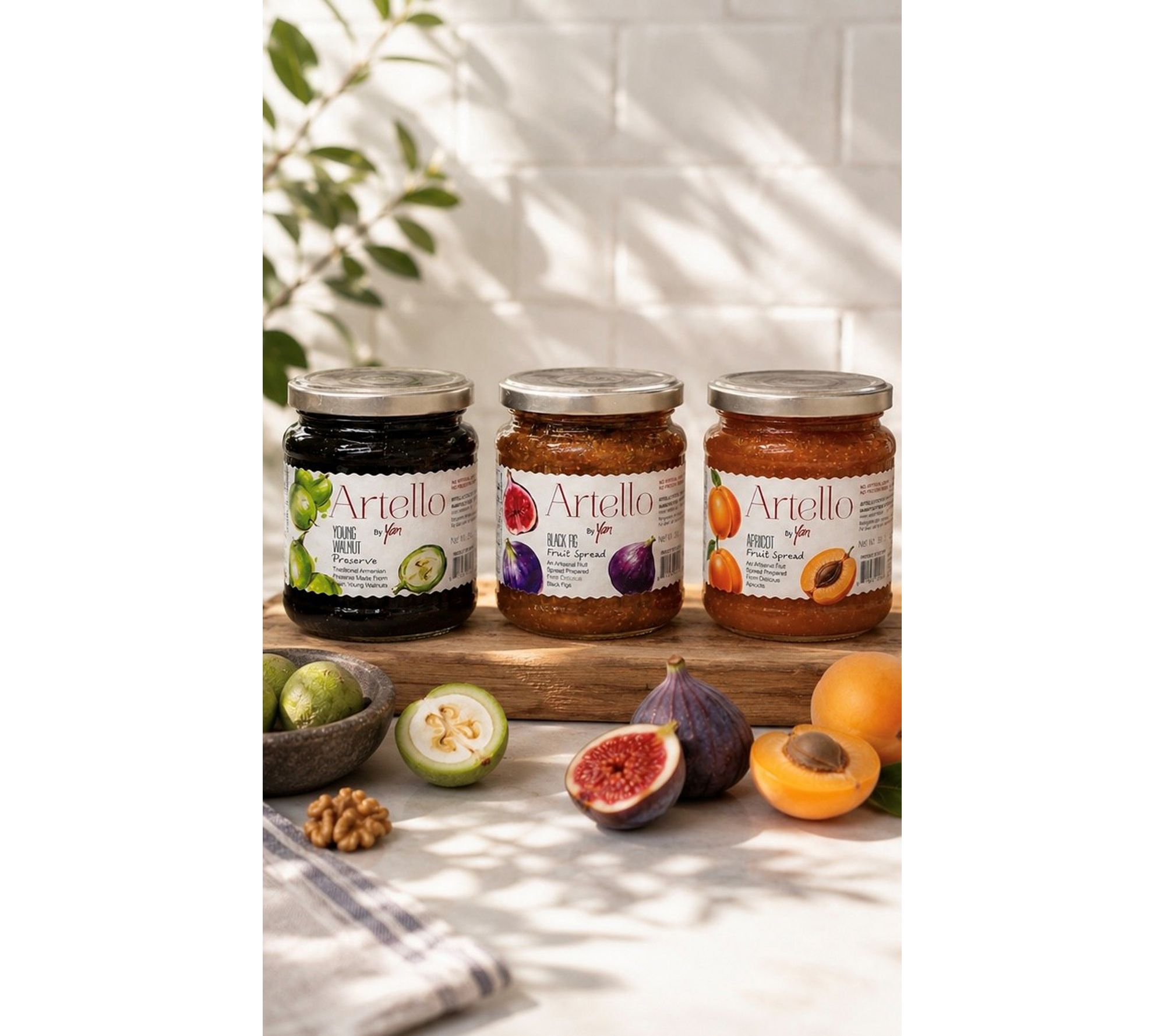Artello by Yan (3) 19oz. Fruit Preserves in C/O Sunny Flavors - QVC.com