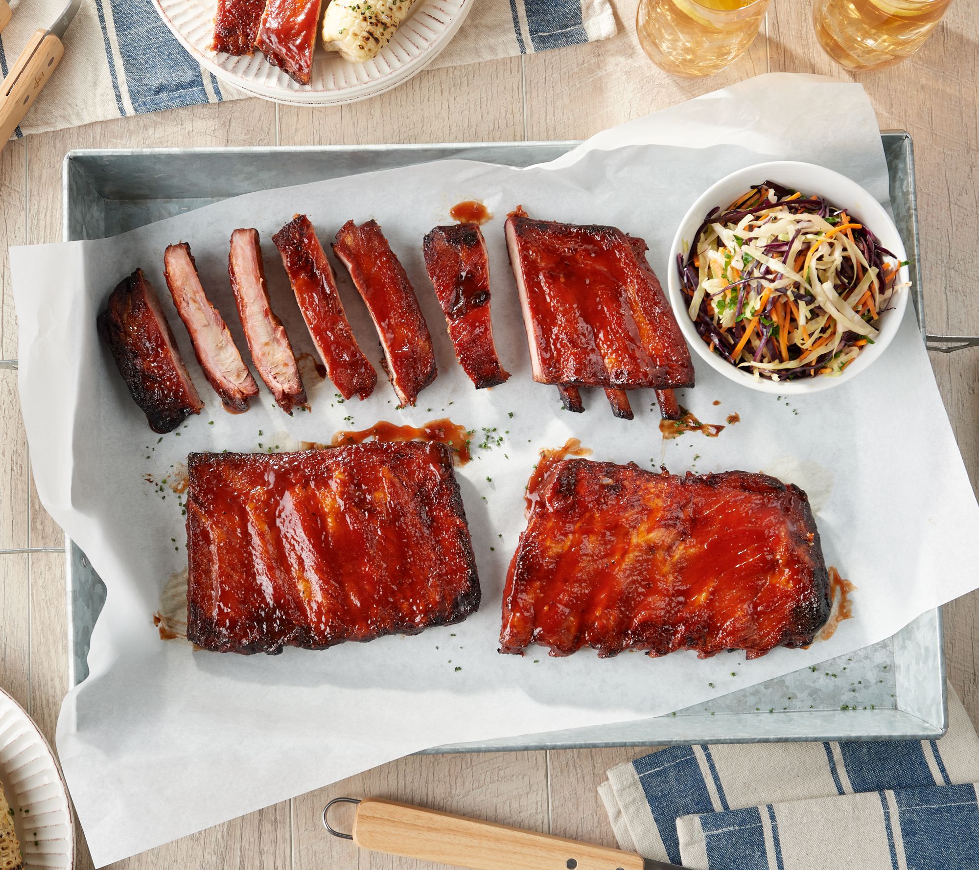 Corky's BBQ (4) or (8) 1lb World-Famous Ribs - QVC.com