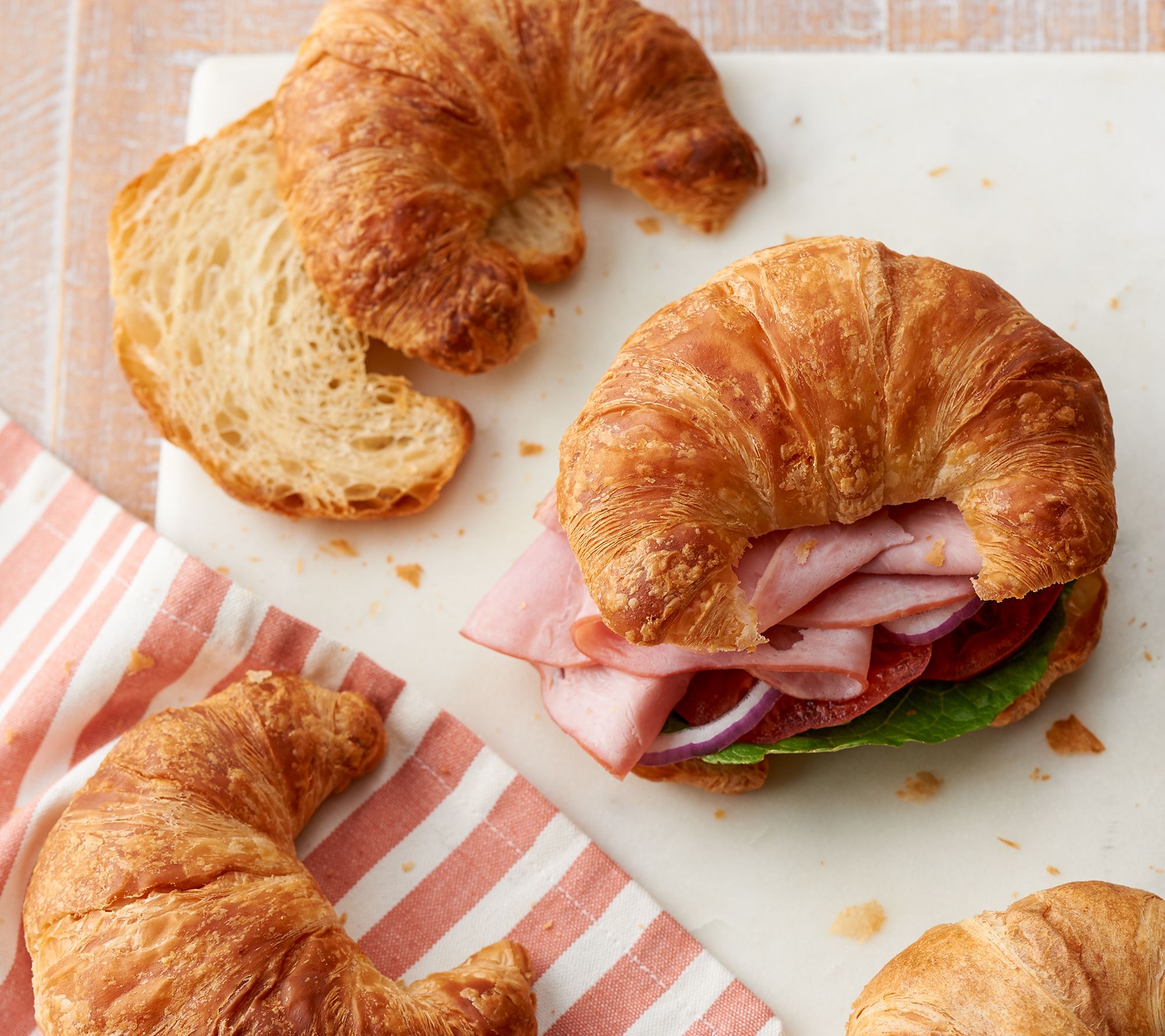 Authentic Gourmet 24 French Sandwich Croissants - QVC.com