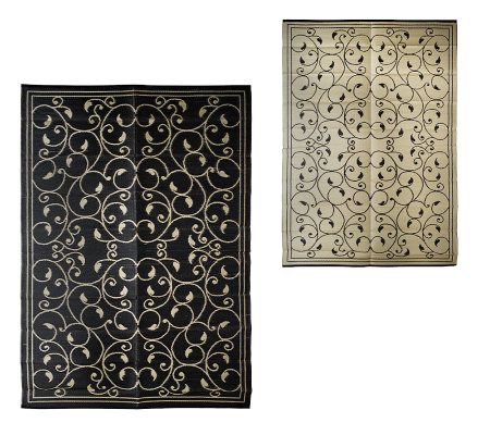 Scroll Design 9x12 ft. Reversible Outdoor Mat by Royal Sun Mats - QVC.com