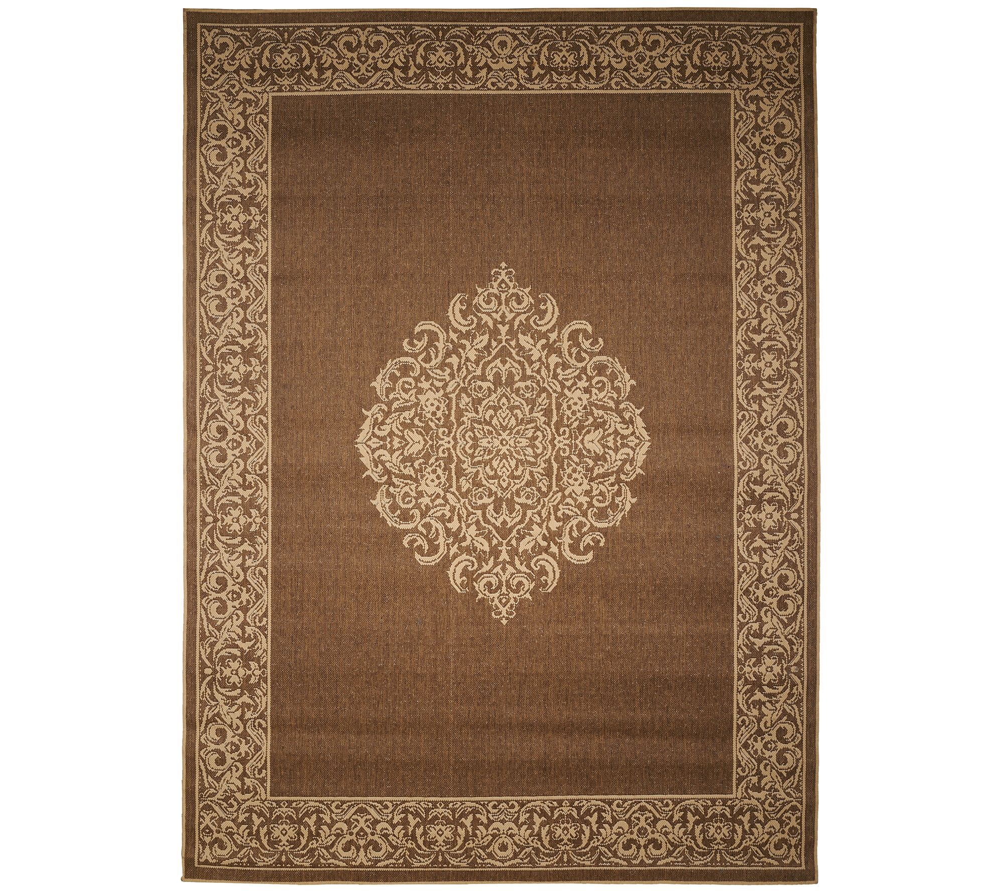 Veranda Living Naturals Indoor/Outdoor 5x7 Medallion Reversible Rug ...