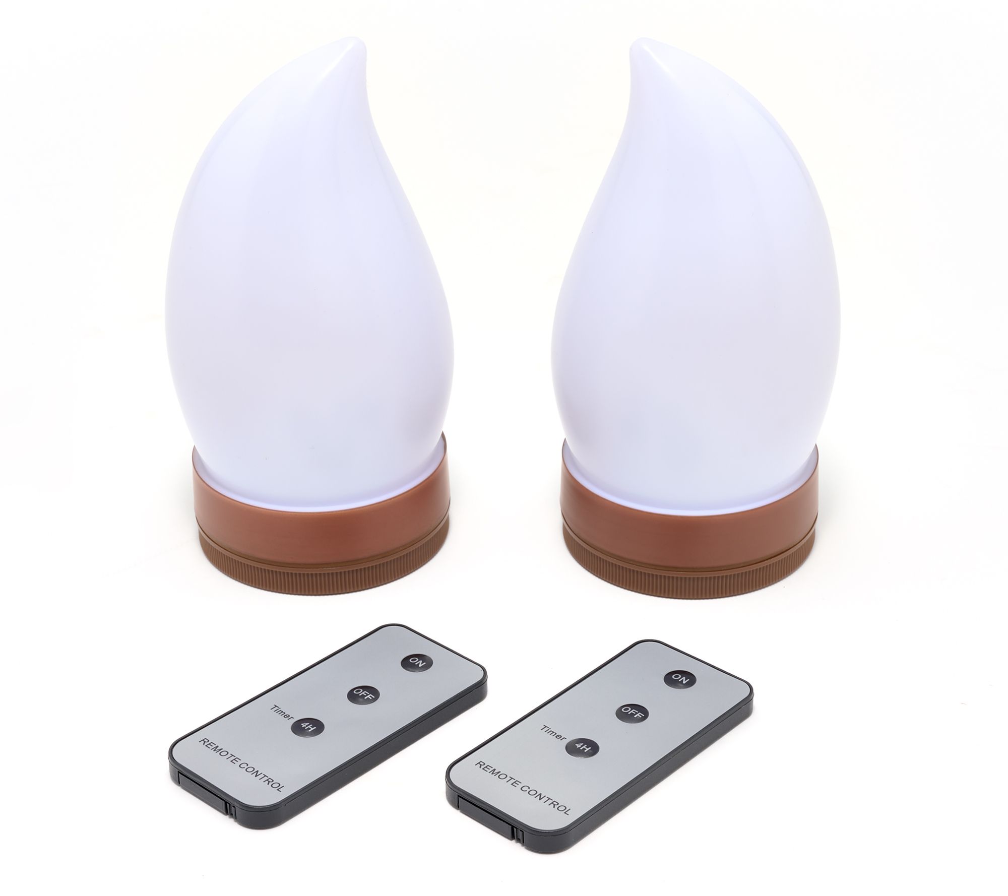 "As Is" Barbara King Set of 2 6" Tiki Flames with Remote - QVC.com