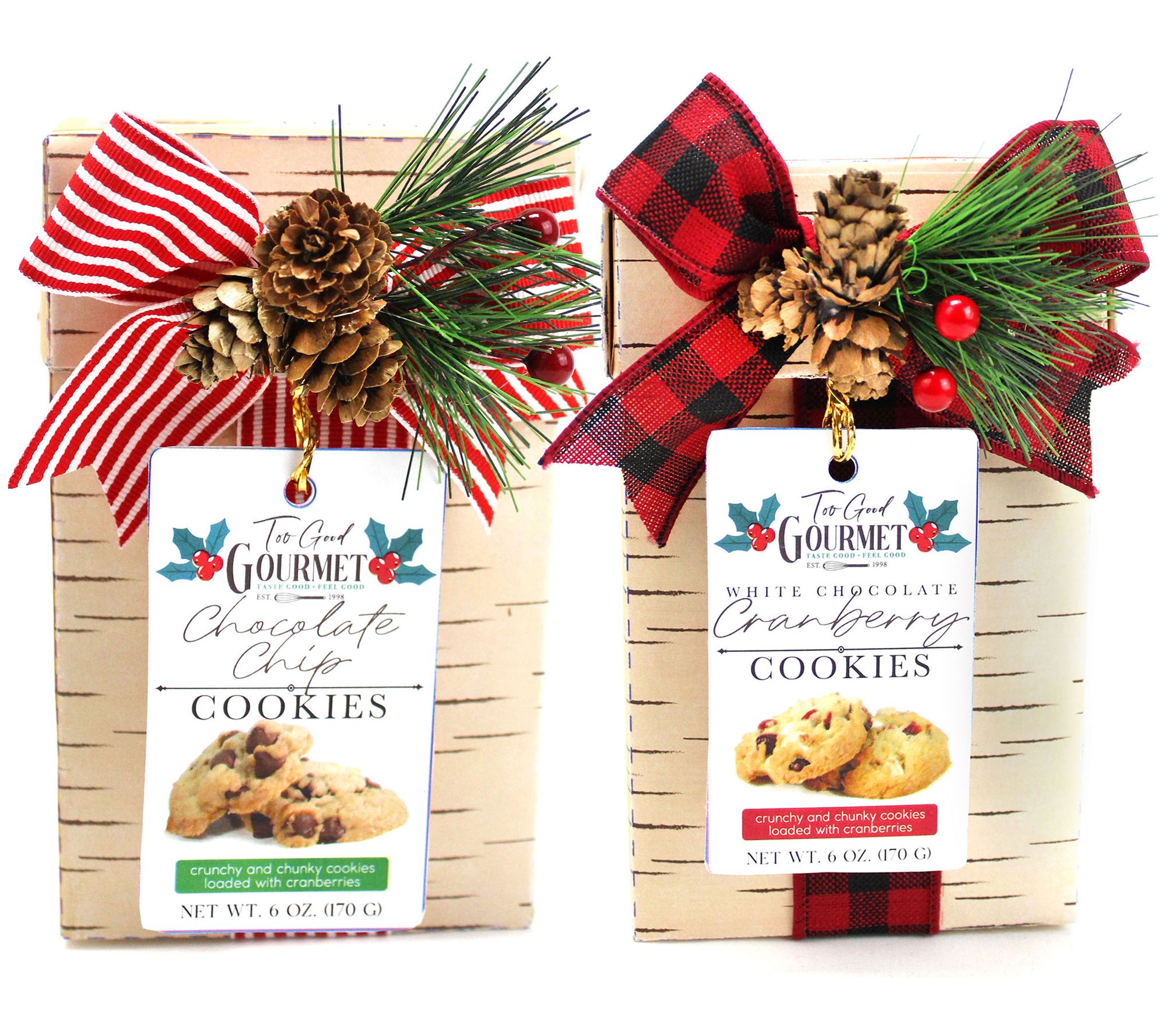 Too Good Gourmet Set of (2) Birch Present Cookie Boxes - QVC.com