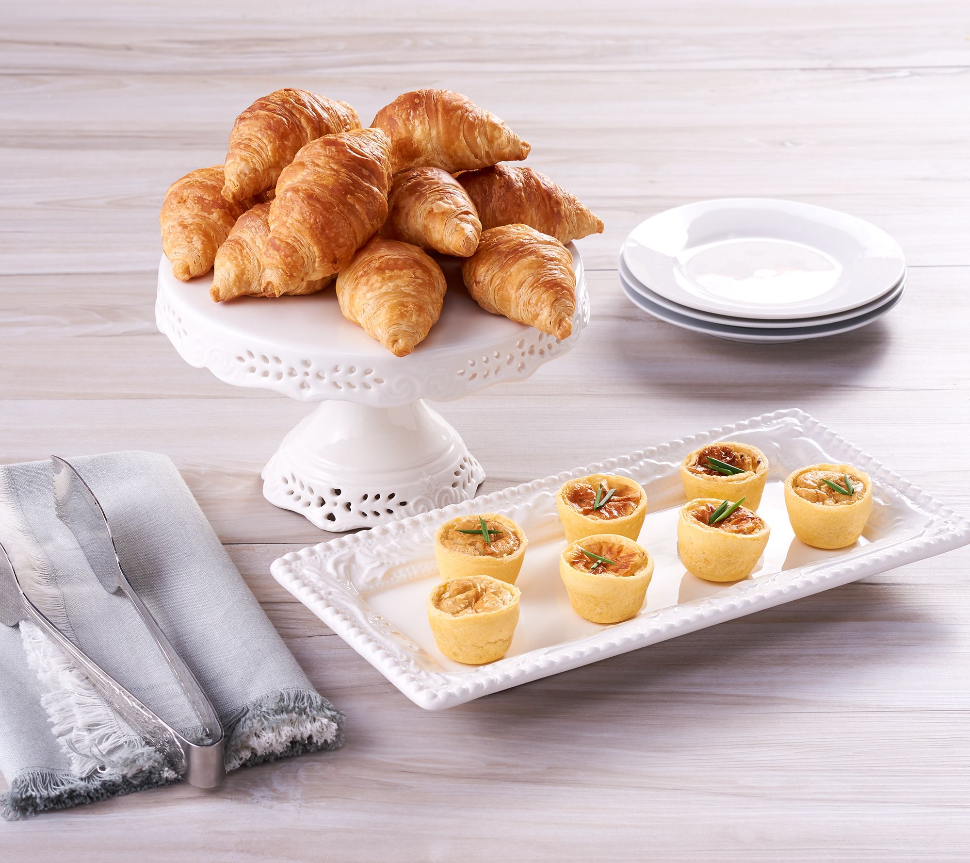 Authentic Gourmet 25 Mini Croissants & 25 Mini Quiche - QVC.com