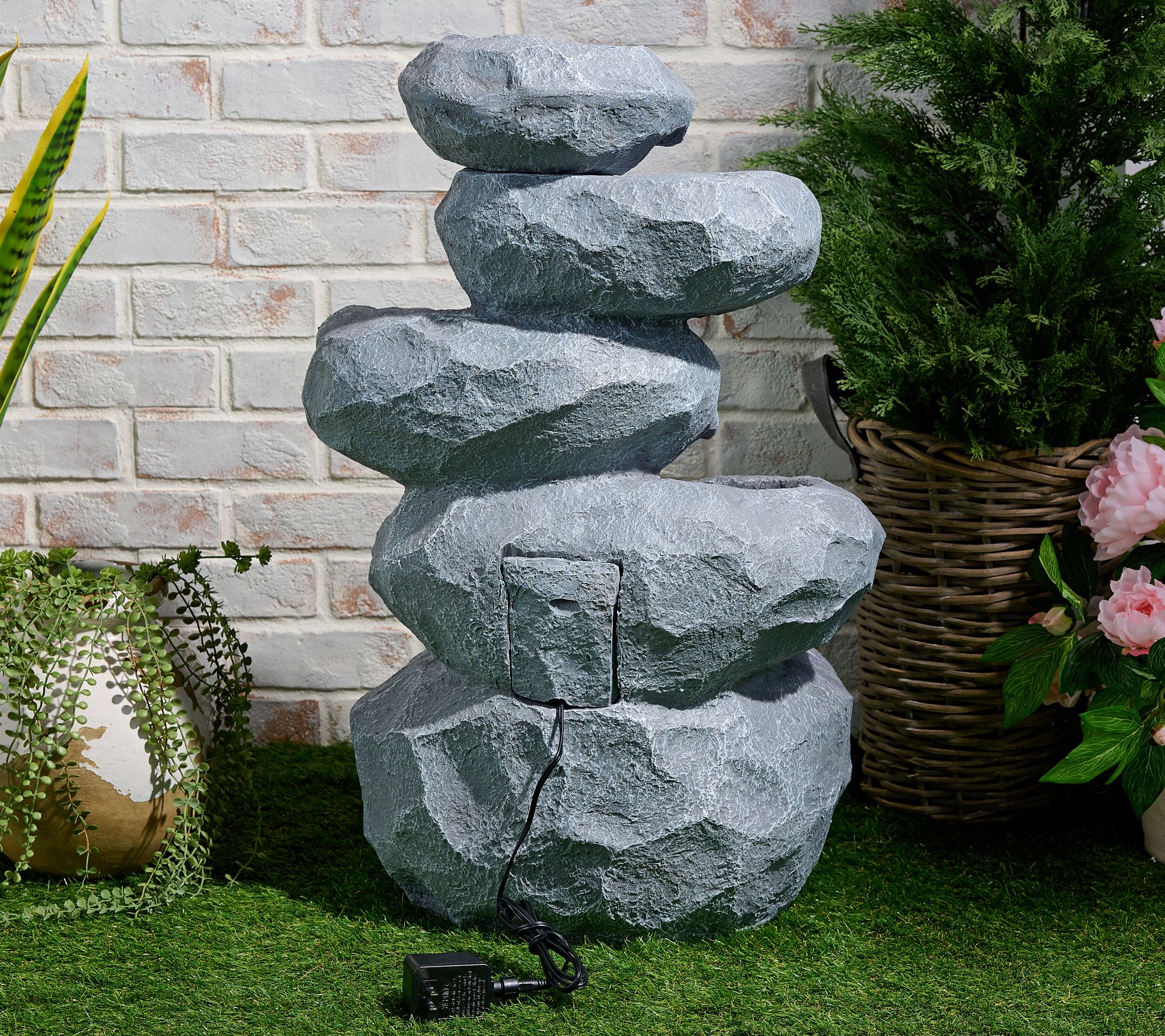 Bernini Molina Rock Corded LED Outdoor Fountain - QVC.com