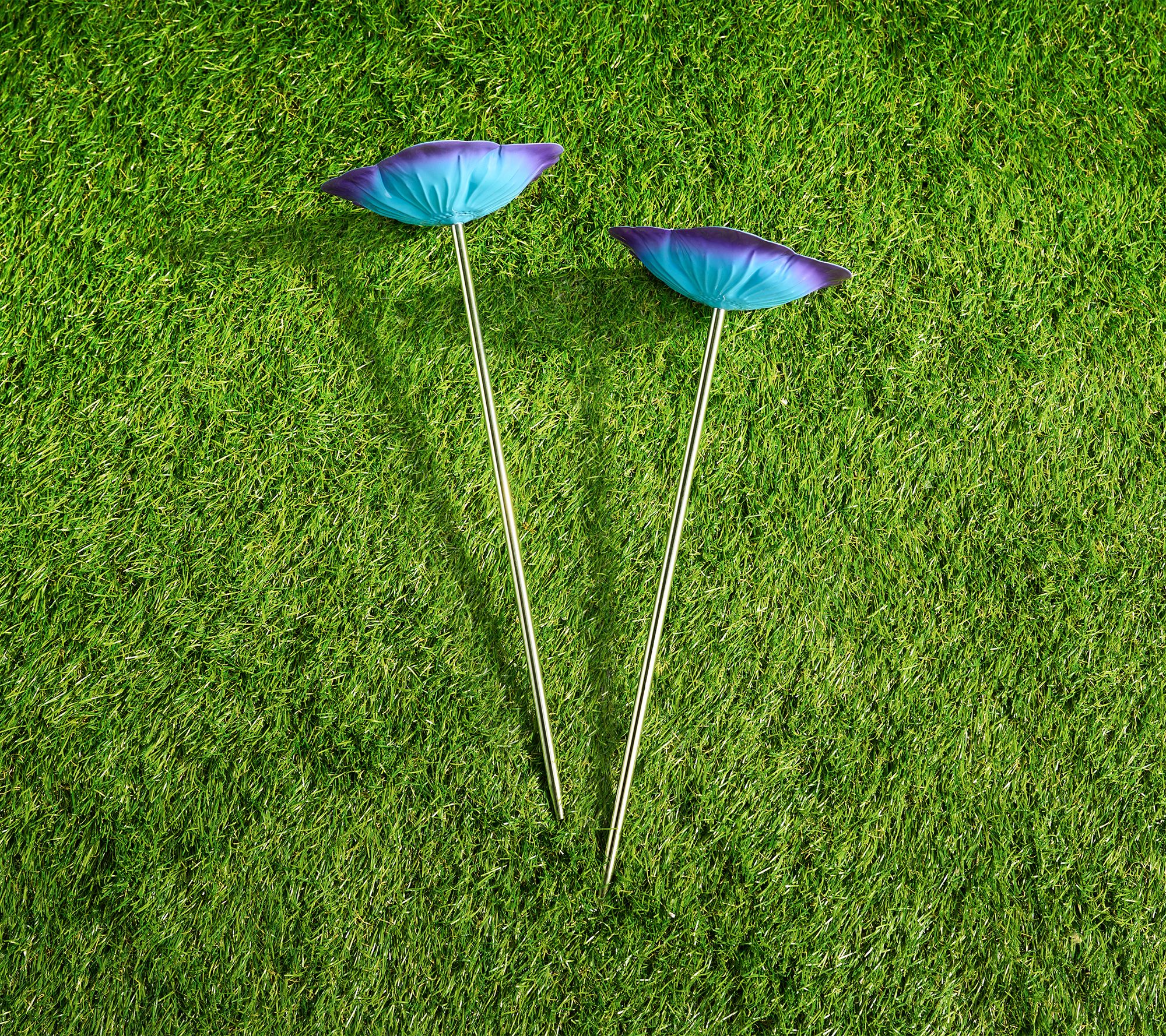 "As Is" Marigold Set of 2 15"H Flower Shaped Root Watering Stakes - QVC.com
