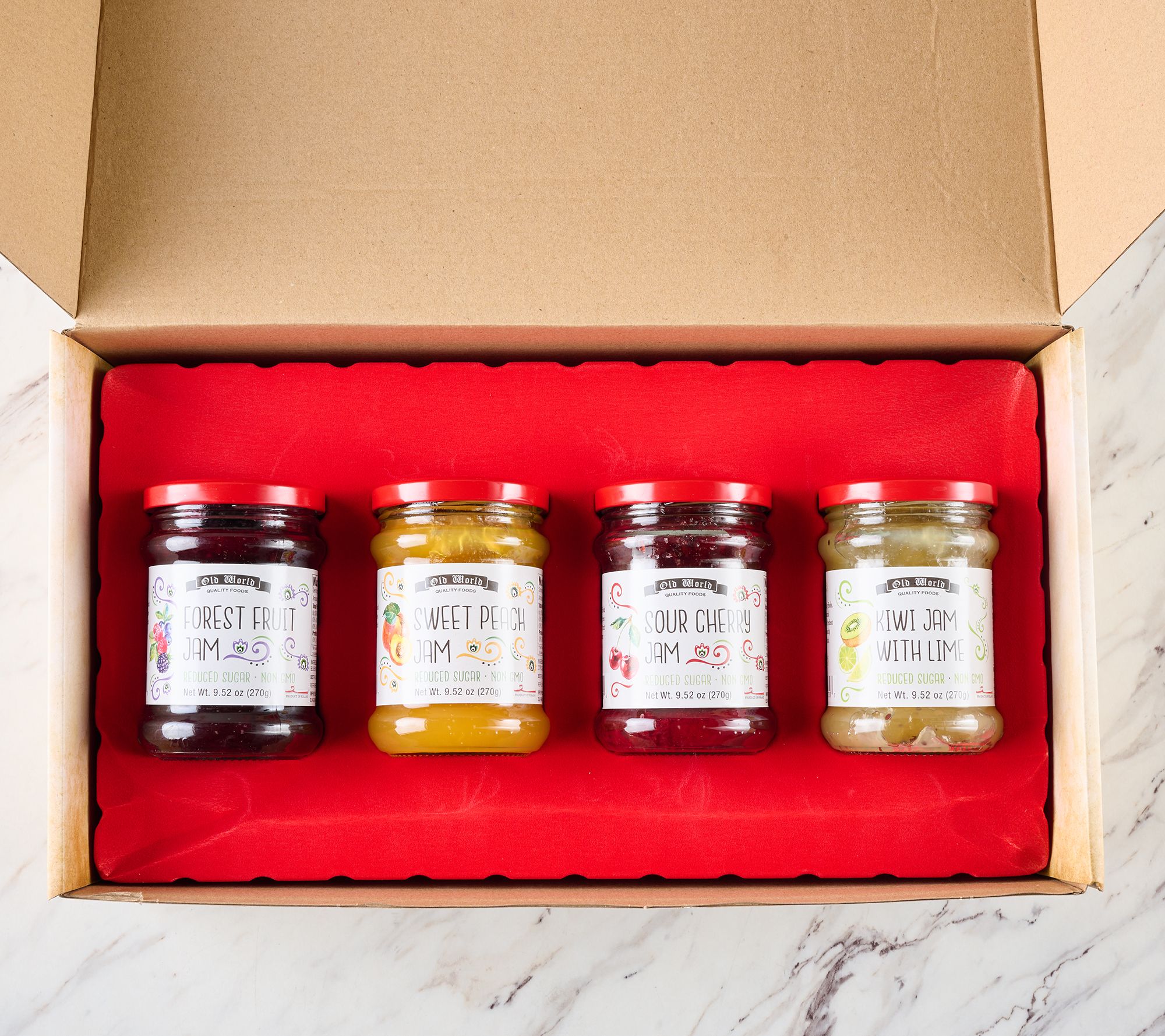 Old World Foods (4) 9.5oz Jars of Small Batch European Fruit Jams - QVC.com