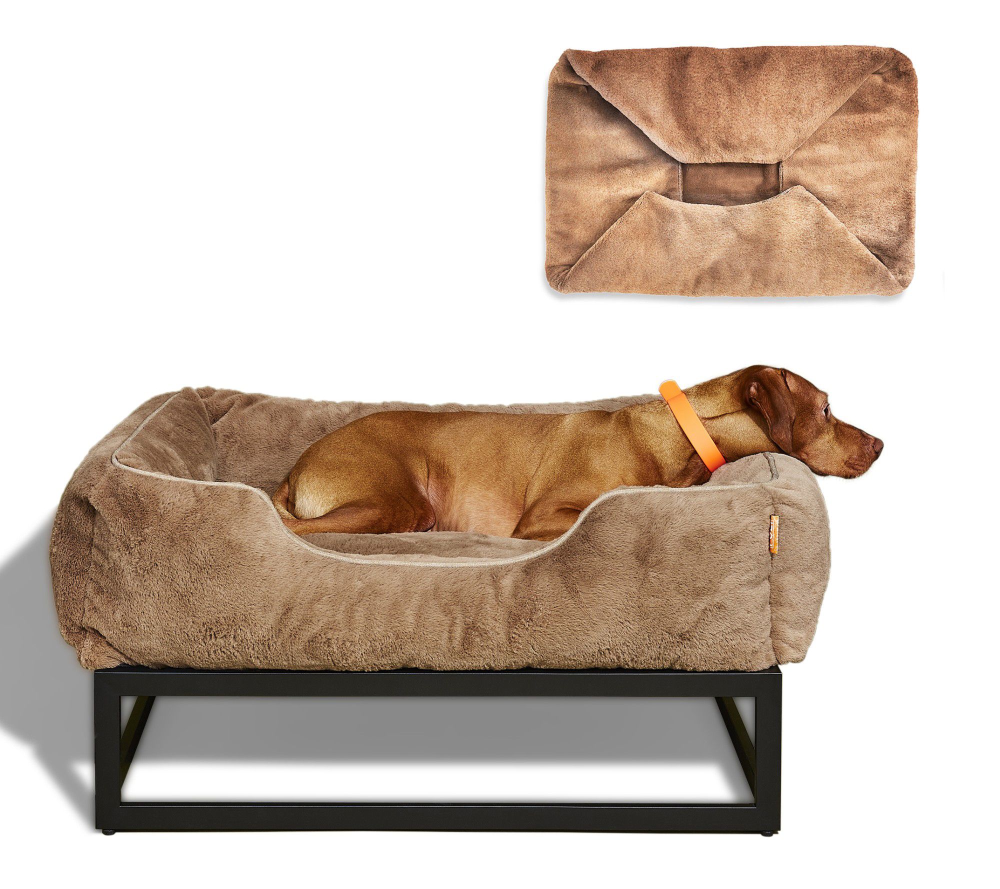 Fuzi Pets Elevated Plus Dog Bed with Extra Cover - Medium - QVC.com