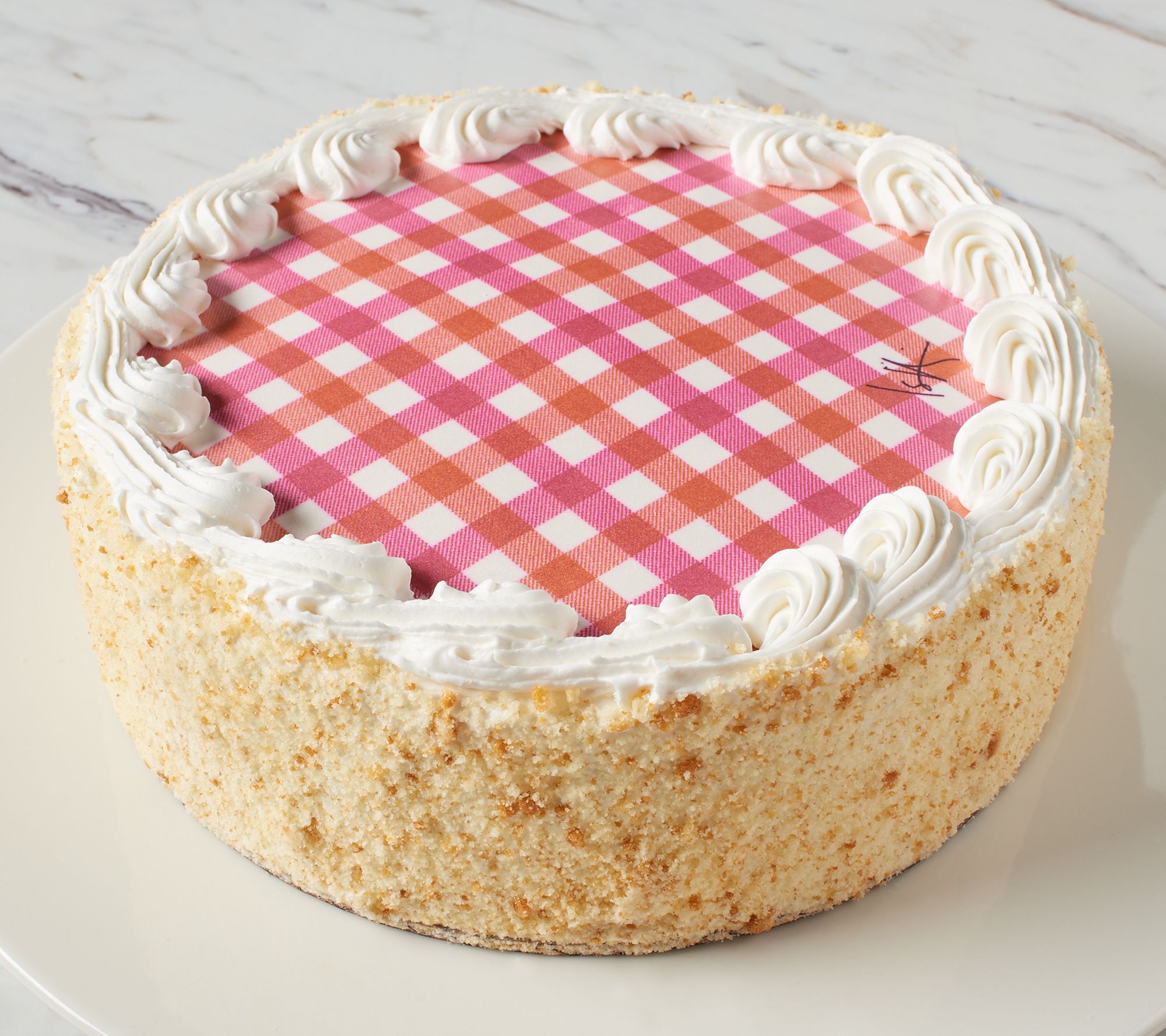Junior's 8" Isaac Mizrahi Rasberry Swirl Cheesecake - QVC.com