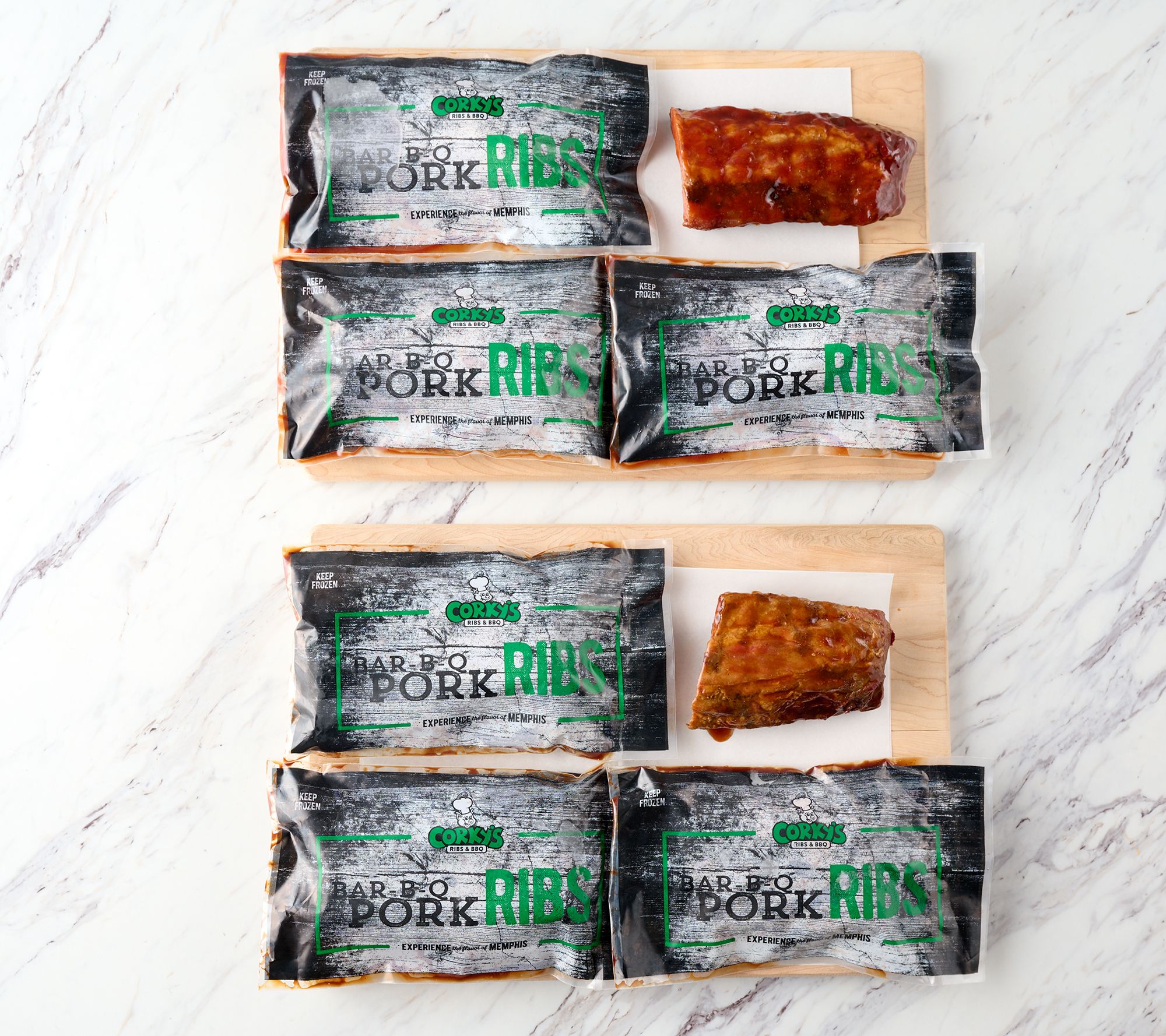 Corky's BBQ (8) 1lb. Baby Back Ribs in Choice of Sauce - QVC.com