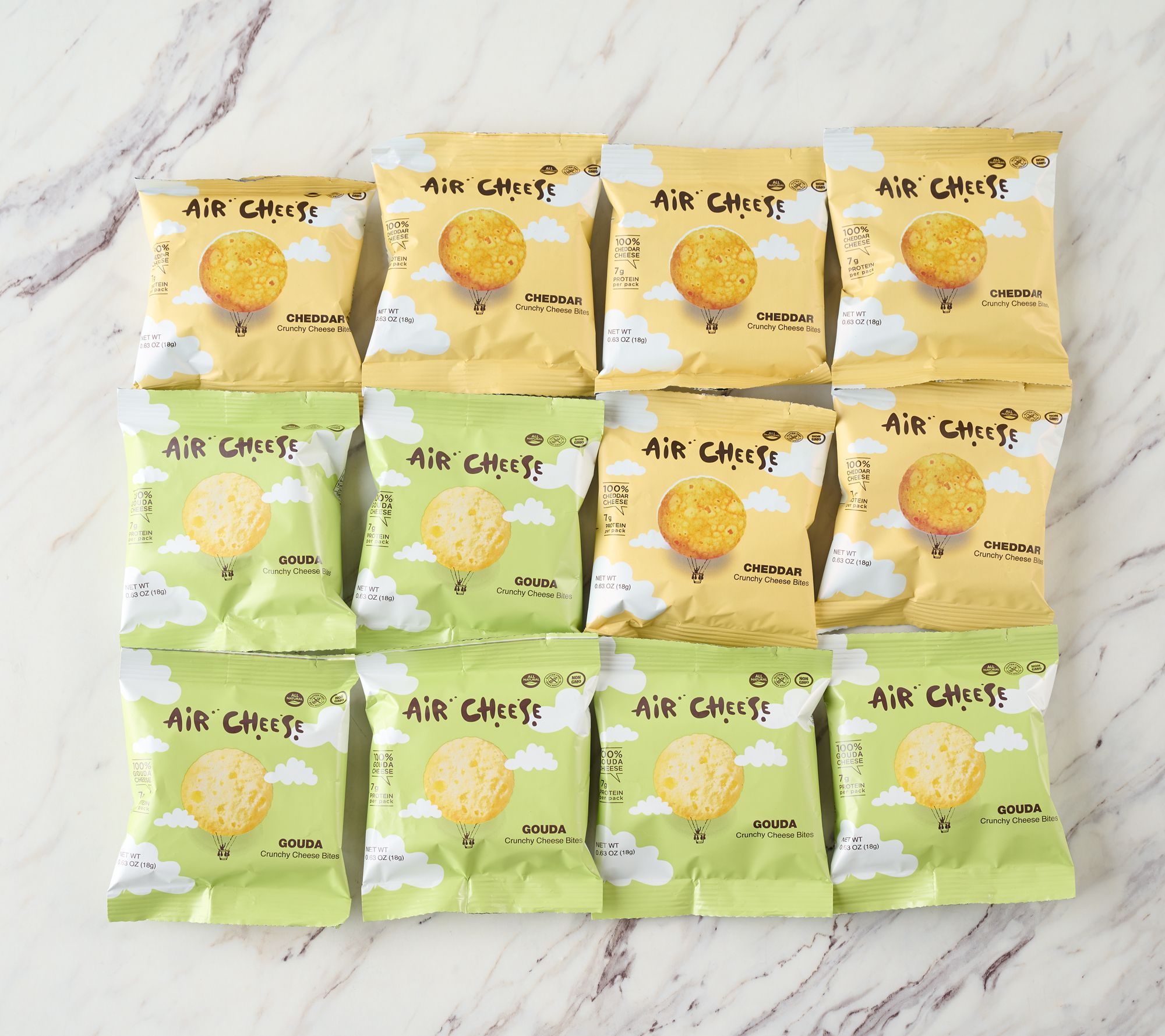 Air Cheese (12) Snack Size Bags of Crunchy Cheese Crisps - QVC.com