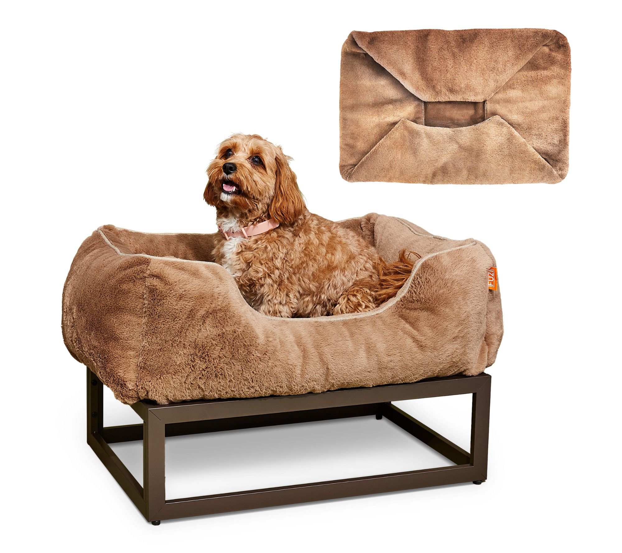 Fuzi Pets Elevated Plus Dog Bed with Extra Cover - Sm - QVC.com