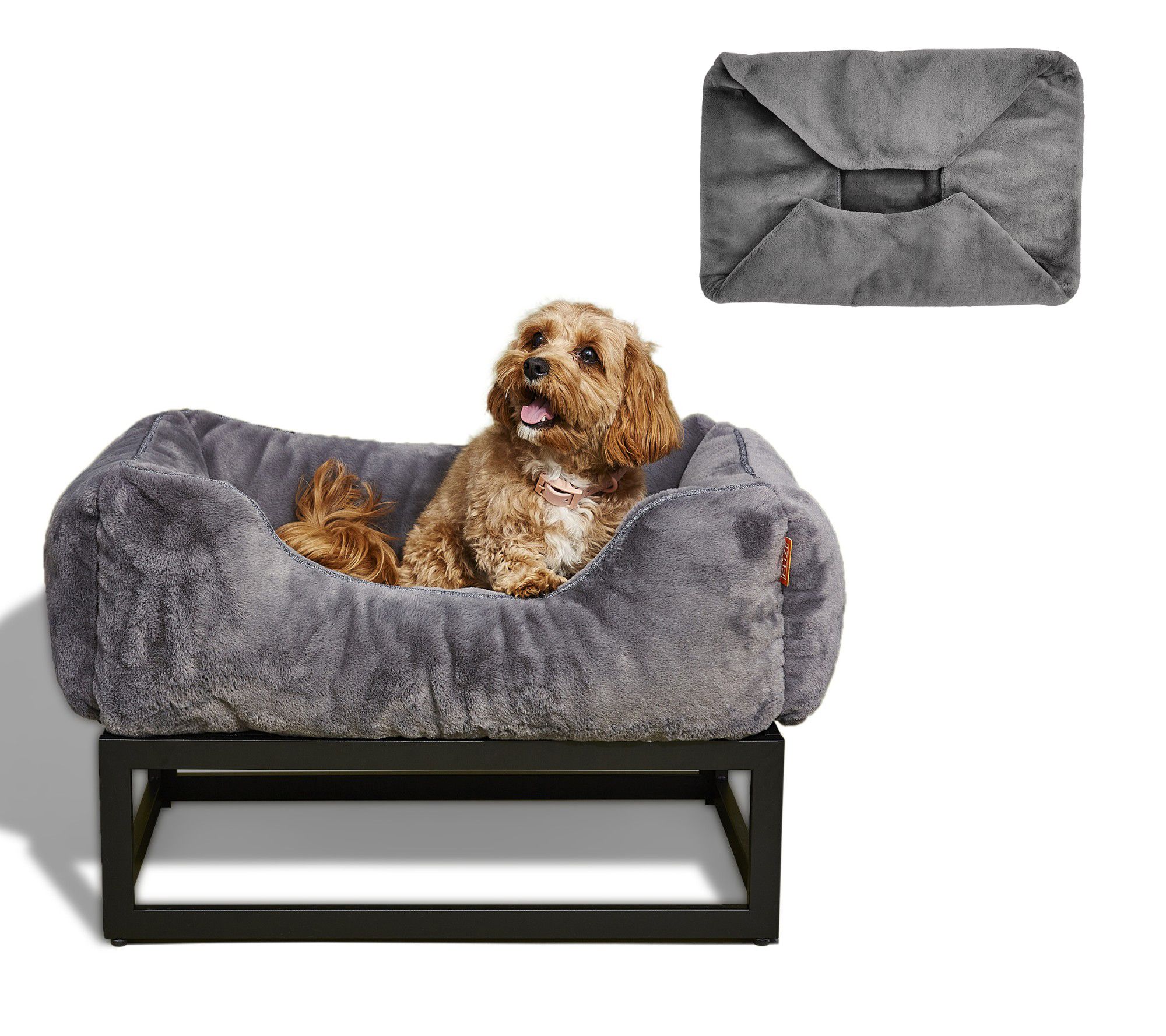 Fuzi Pets Elevated Plus Dog Bed with Extra Cover - Sm - QVC.com