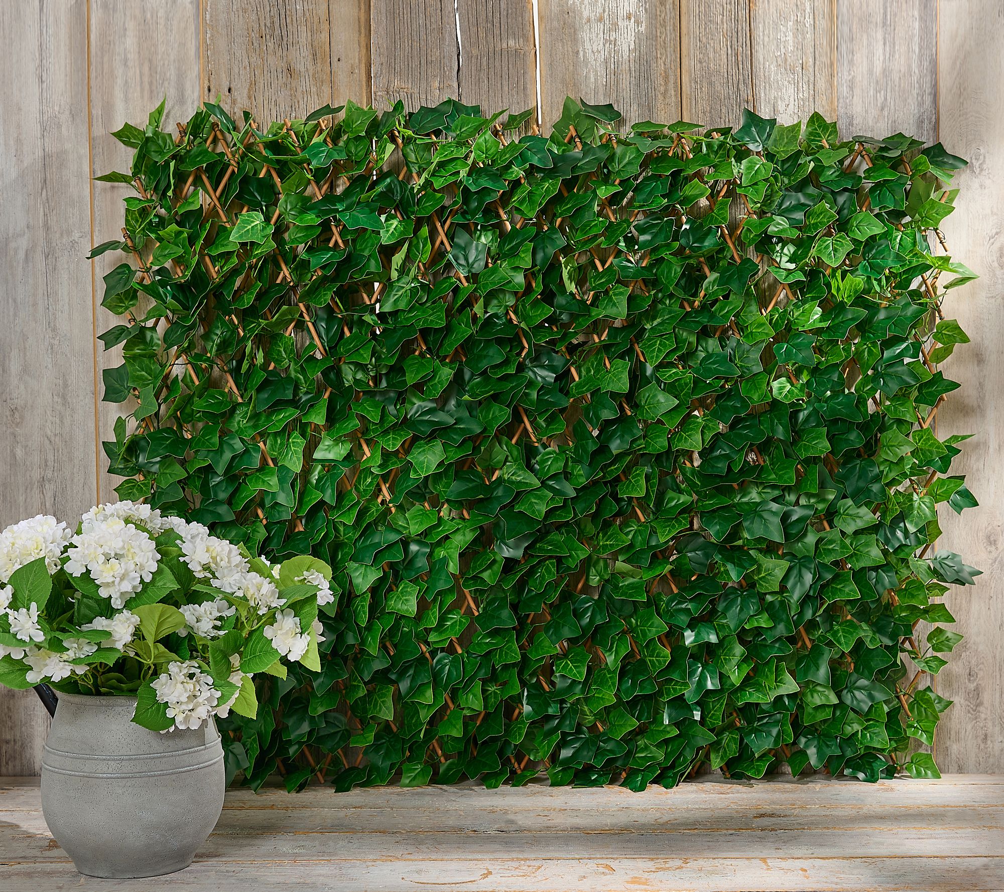 "As Is" Garden Reflections Faux Ivy and Bamboo Trellis Privacy Fence ...
