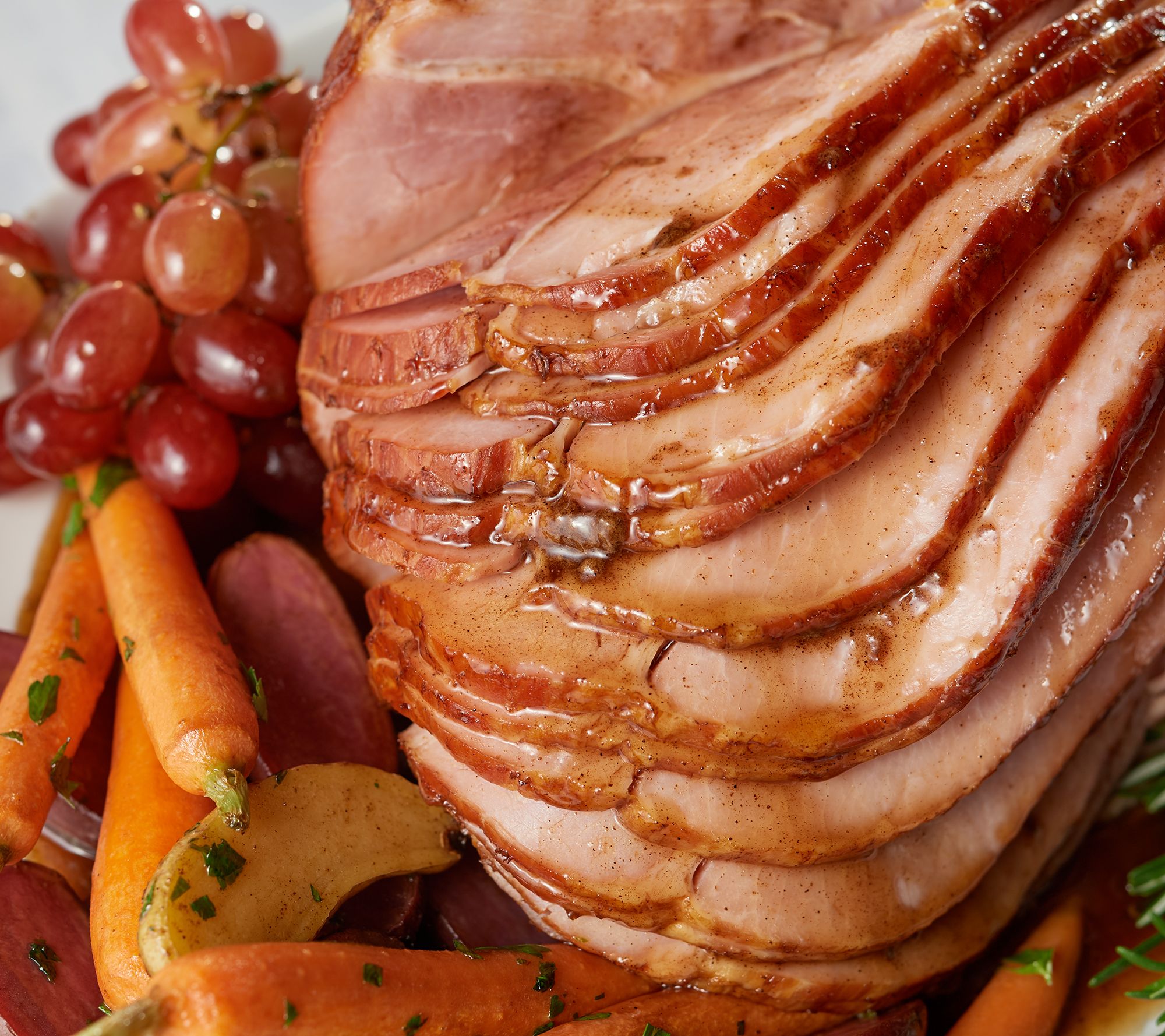 Kansas City 7.25-8.5-lb Hickory Smoked and Glazed Bone-in Ham - QVC.com