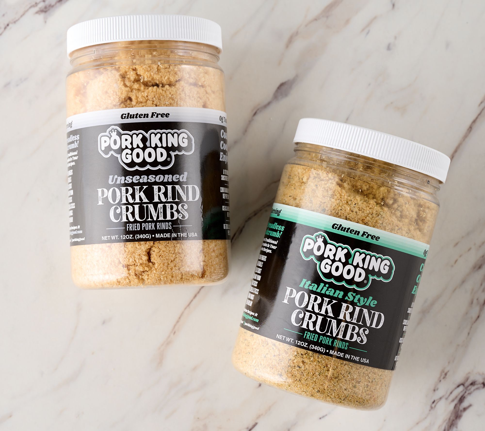 Pork King Good Set of 2 Jars Seasoned Pork Rind Crumbs - QVC.com