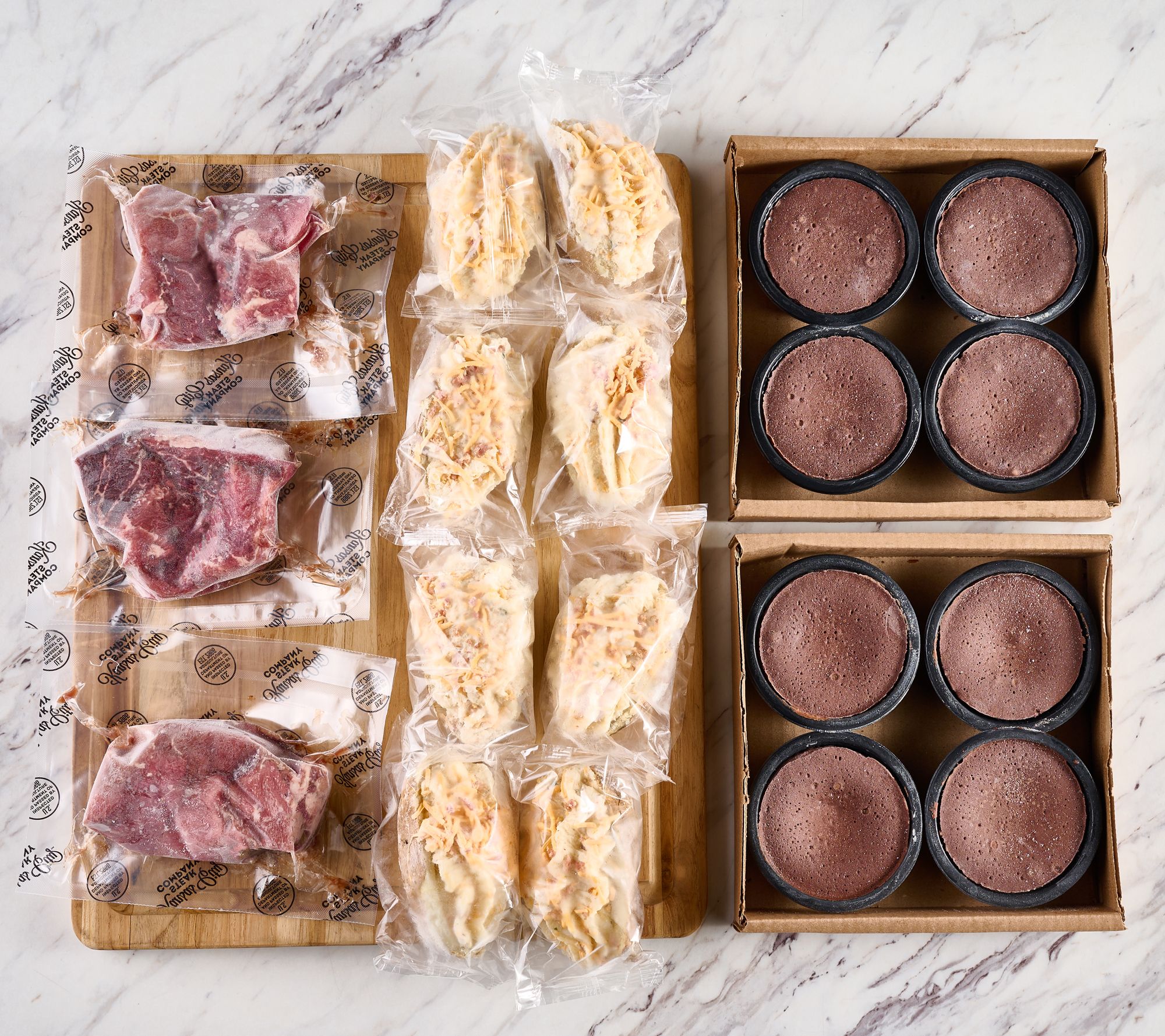 Kansas City Steak Co. 12ct Medallions, 8ct Baked Potatoes& 8ct Lava ...
