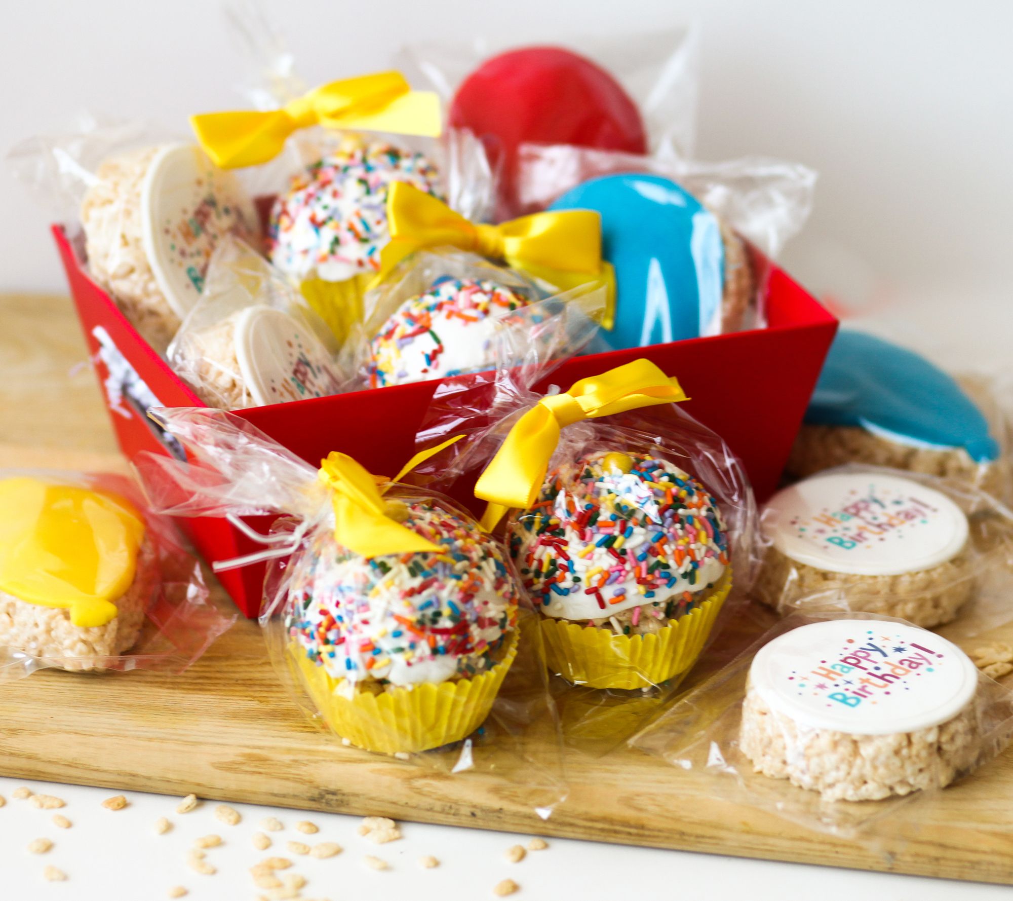 Creative Crispies 12-Piece Assorted Birthday Treat Basket - QVC.com