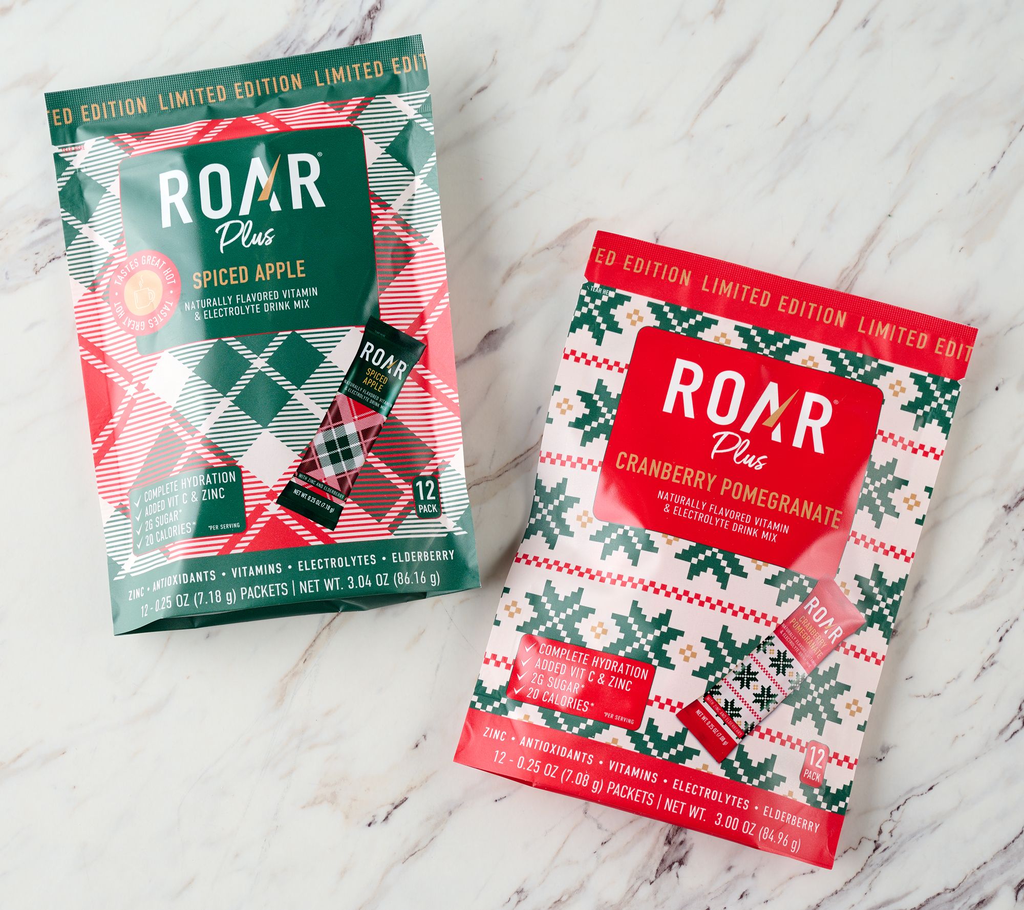 Roar Plus (24) Vitamin & Electrolyte Holiday Cheer Drink Mixes - QVC.com