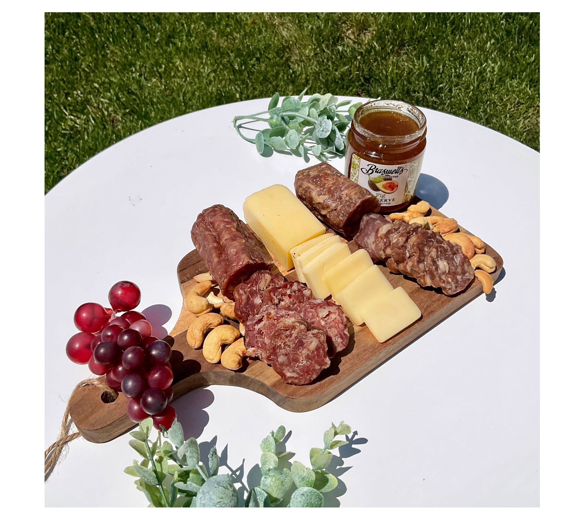 Sergio's Acacia Wood 6-Piece Salami & Cheese Se - QVC.com