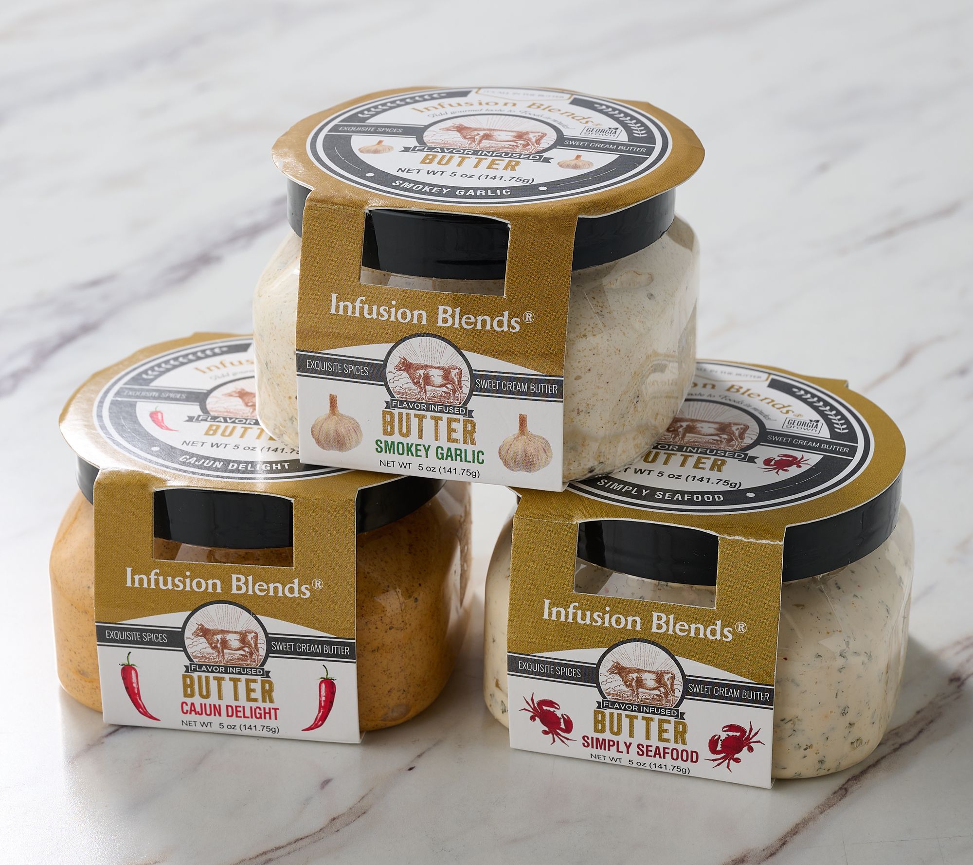 Infusion Blends 3 Jar Set Flavored Butters Assortment - QVC.com