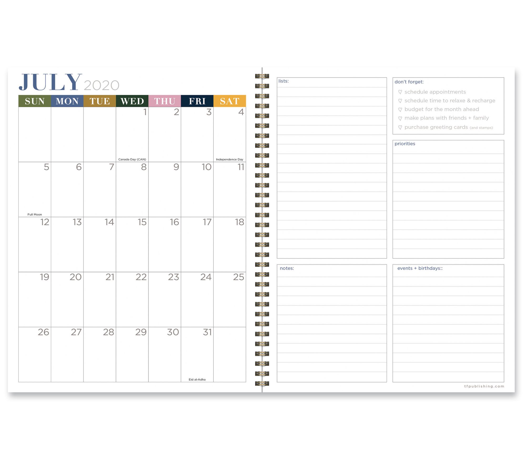 July 2020 - June 2021 Bee Kind Large Weekly Monthly Planner - QVC.com