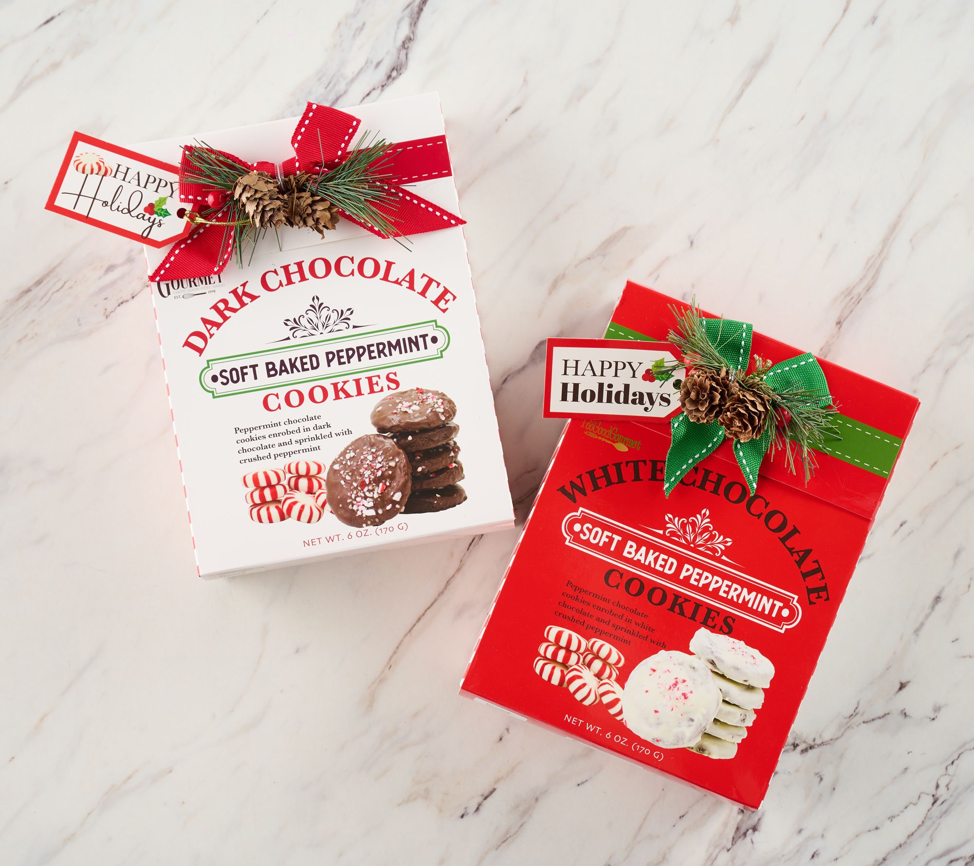 SH12/8 Too Good Gourmet 12oz Chocolate Enrobed Cookies in 2 Gift Boxes ...