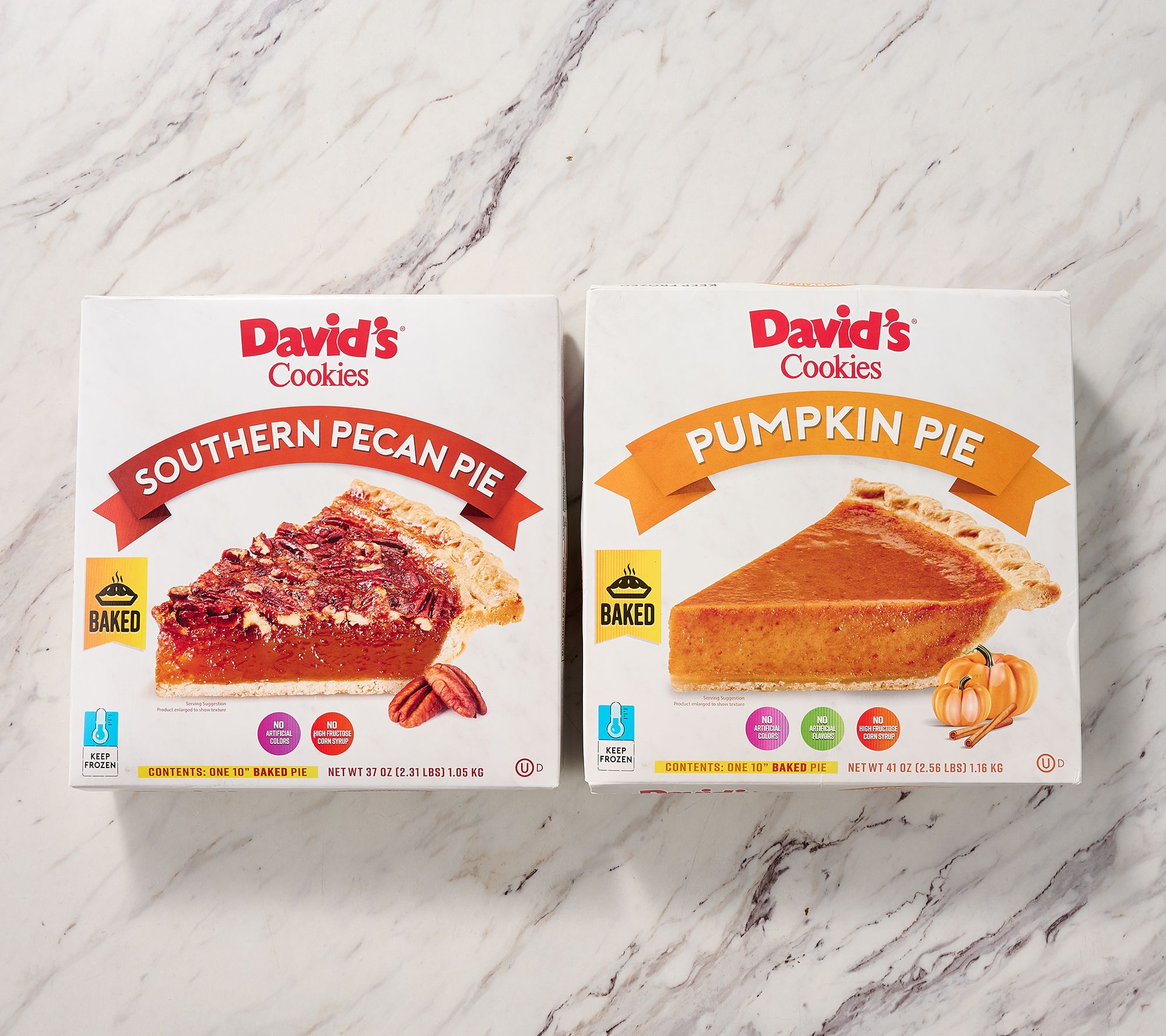 David's Cookies (2) 10" Pies Signature Holiday Collection - QVC.com