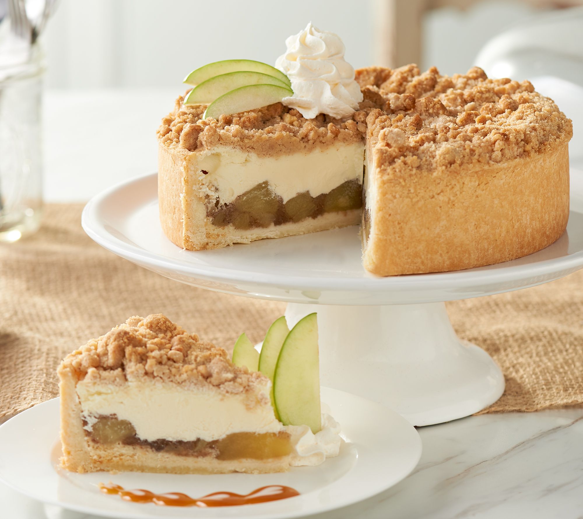 Junior's 3.5-lb Apple Pie Cheesecake - QVC.com
