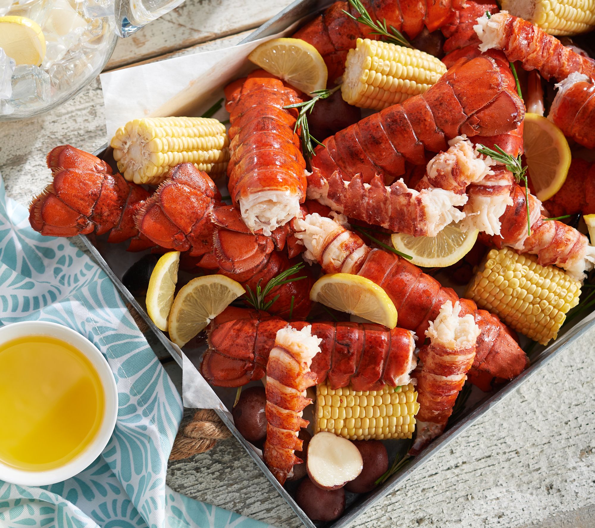 Greenhead Lobster 24 4 oz HPP Maine Lobster Tails W Butter QVC