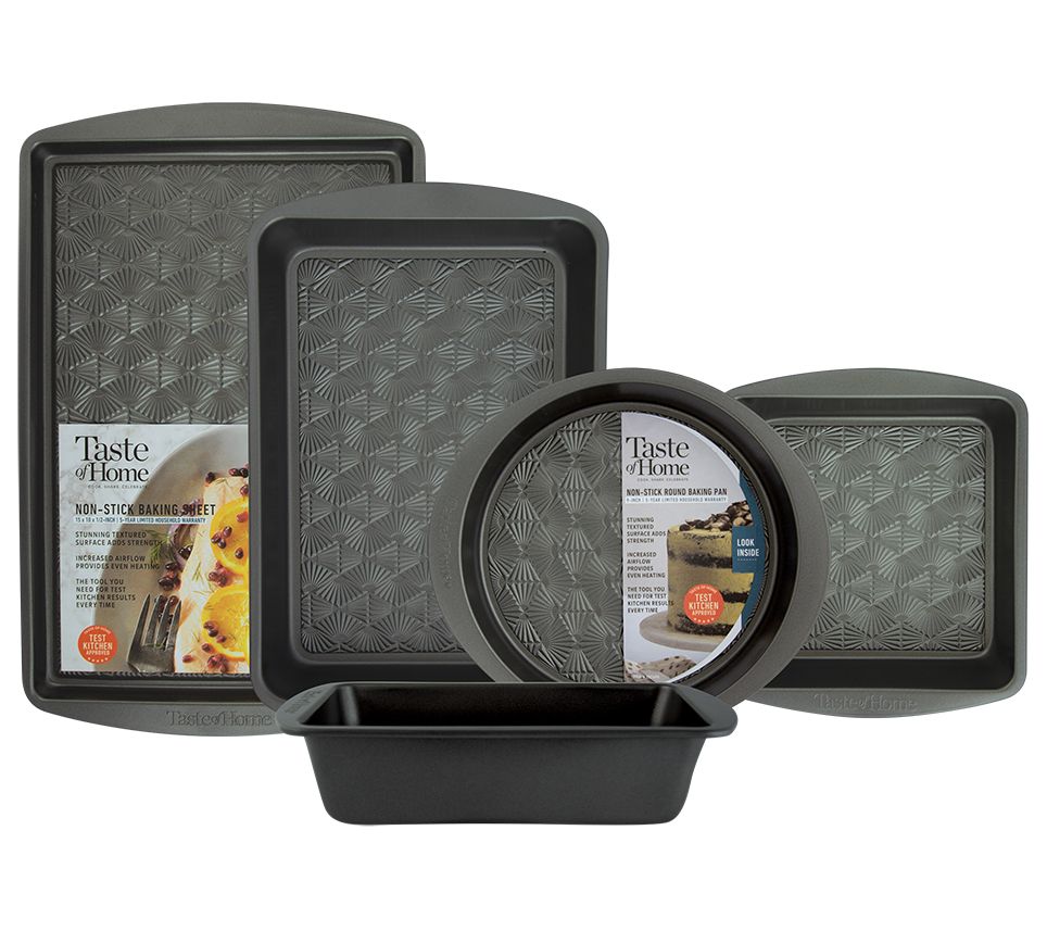 Taste of Home 5 -Piece Non-Stic k Metal Bakewar e Set - QVC.com