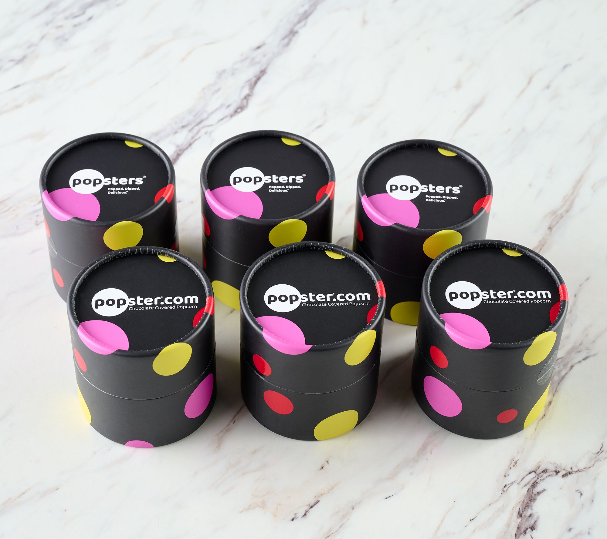 Popsters (6) 7-oz Cans Chocolate Covered Caramel Popcorn - QVC.com