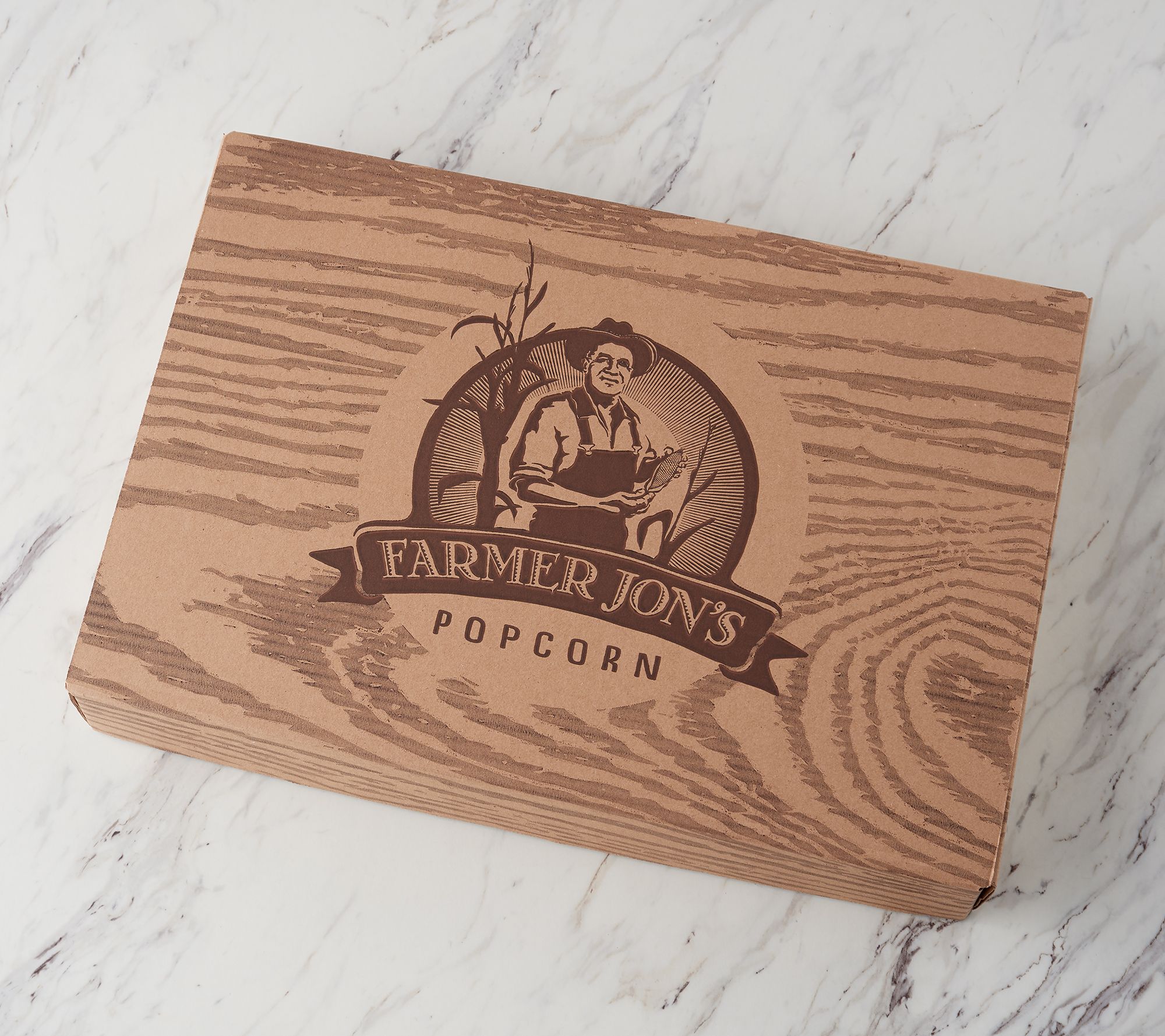 Farmer Jon's (3) 12-oz Bags of Gourmet Caramel Popcorn in a Gift Box ...