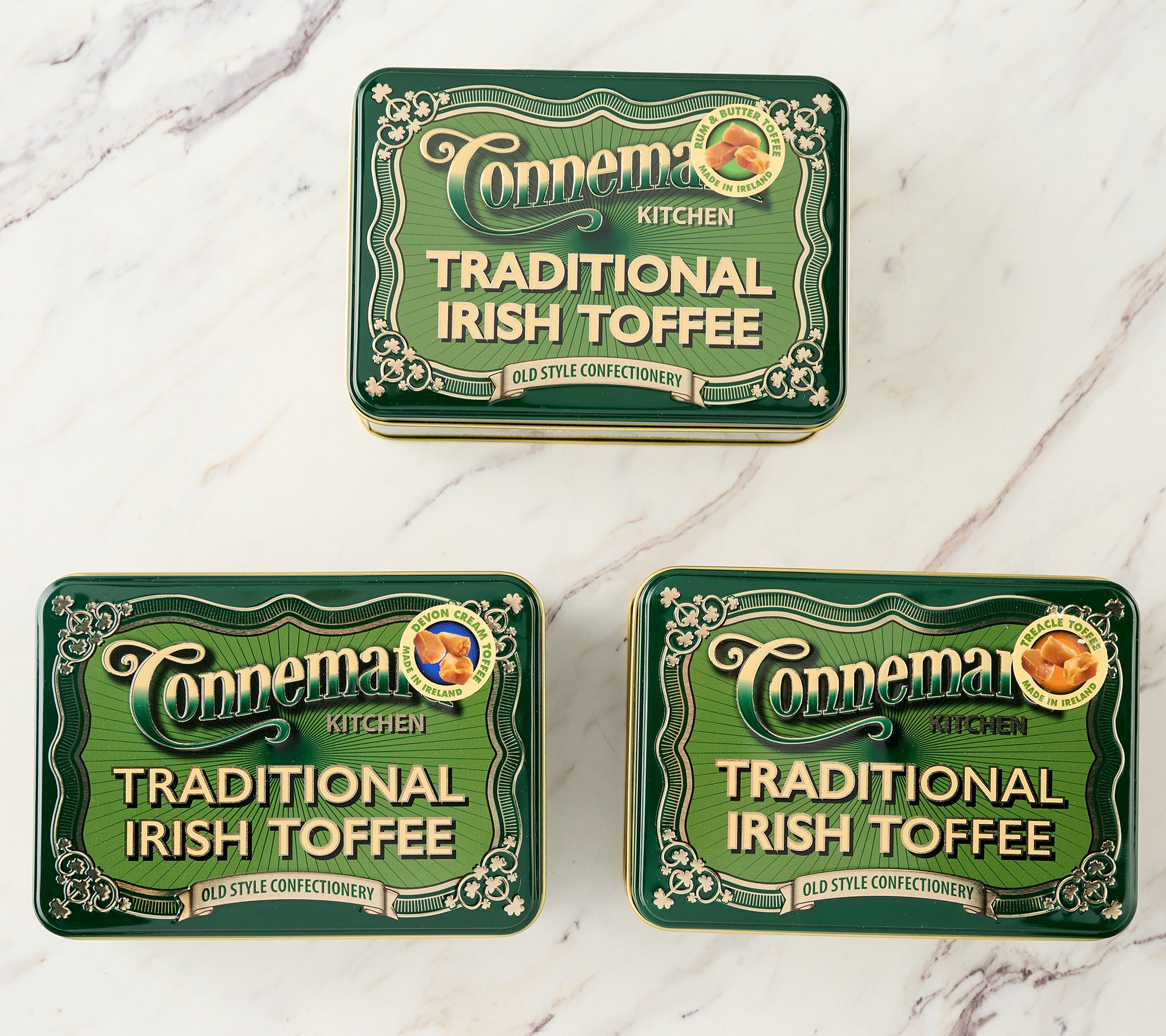 Connemara Kitchen Set of 3 Tins of Irish Hard Candies - QVC.com