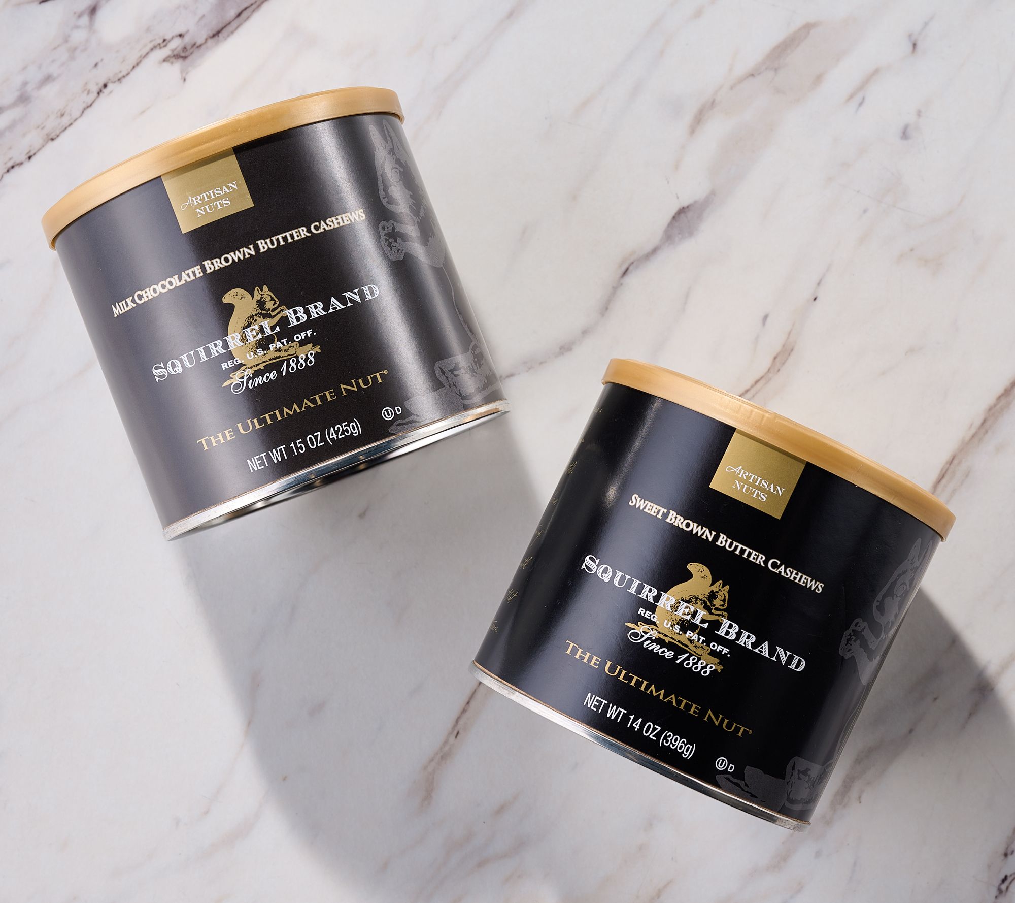 Squirrel Brand (2)Cans Milk Chocolate & Sweet Brown Butter Cashews ...